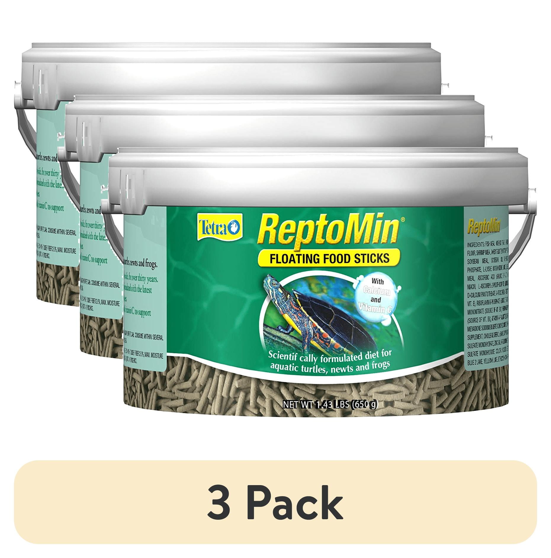 (3 pack) Tetra ReptoMin Floating Food Sticks for Aquatic Turtles, Newts ...