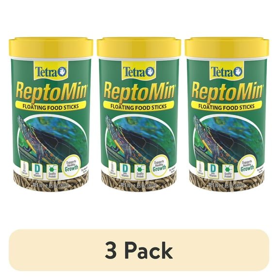 (3 pack) Tetra ReptoMin Floating Food Sticks for Aquatic Turtles, Newts ...