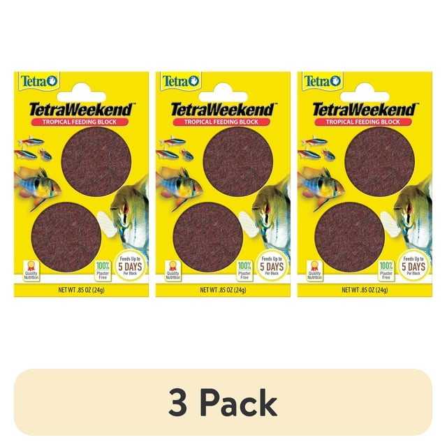 (3 pack) Tetra Weekend Tropical Feeding Block, Feeds Fish up to 5 Days ...