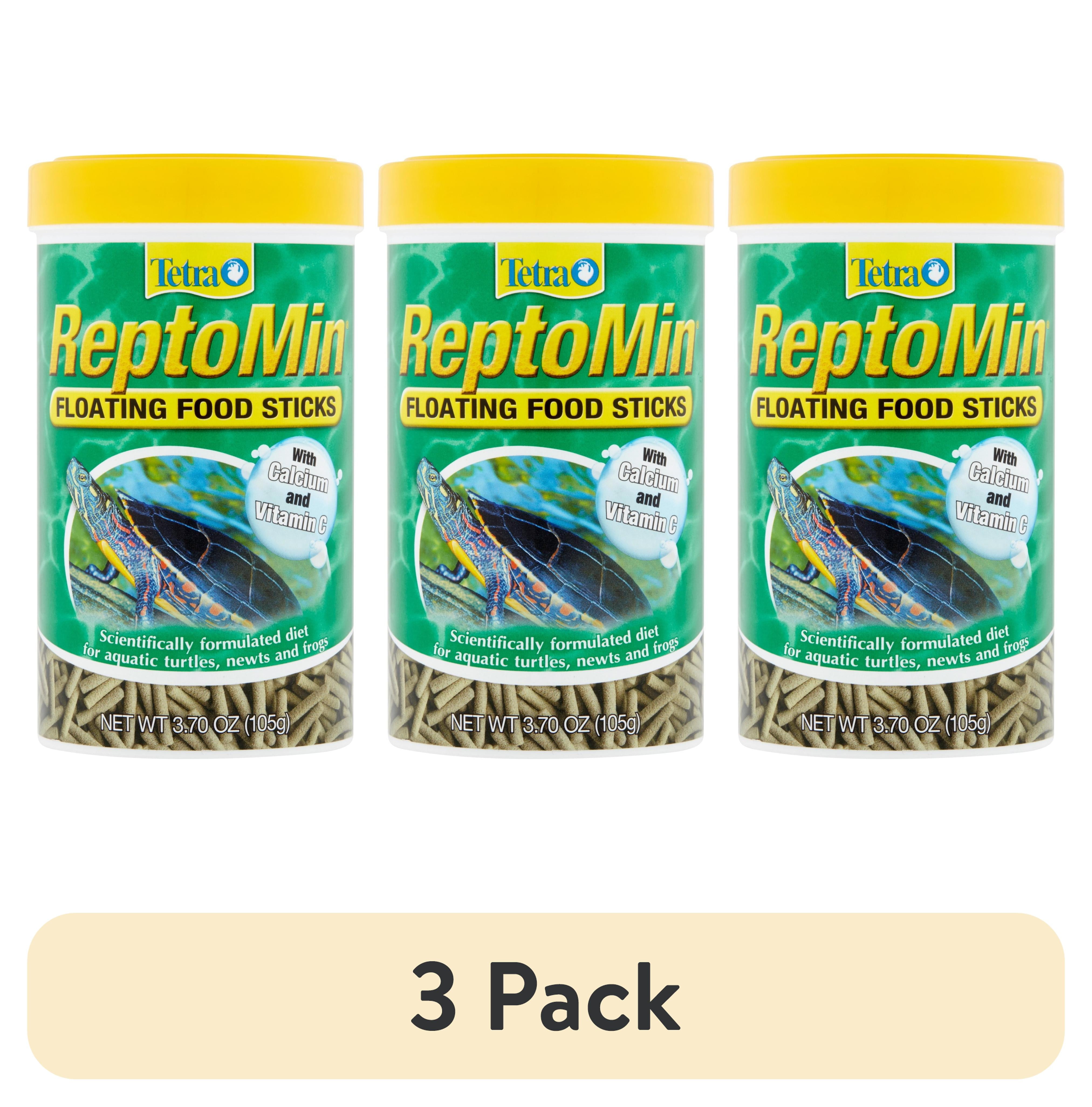 (3 pack) TetraFauna ReptoMin Floating Food Sticks for Reptiles, 3.7 ...