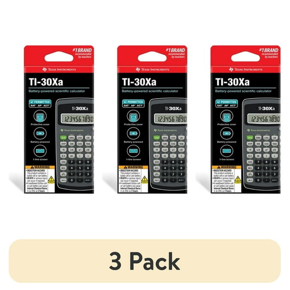 (3 pack) Texas Instruments TI-30xa scientific calculator - Walmart.com