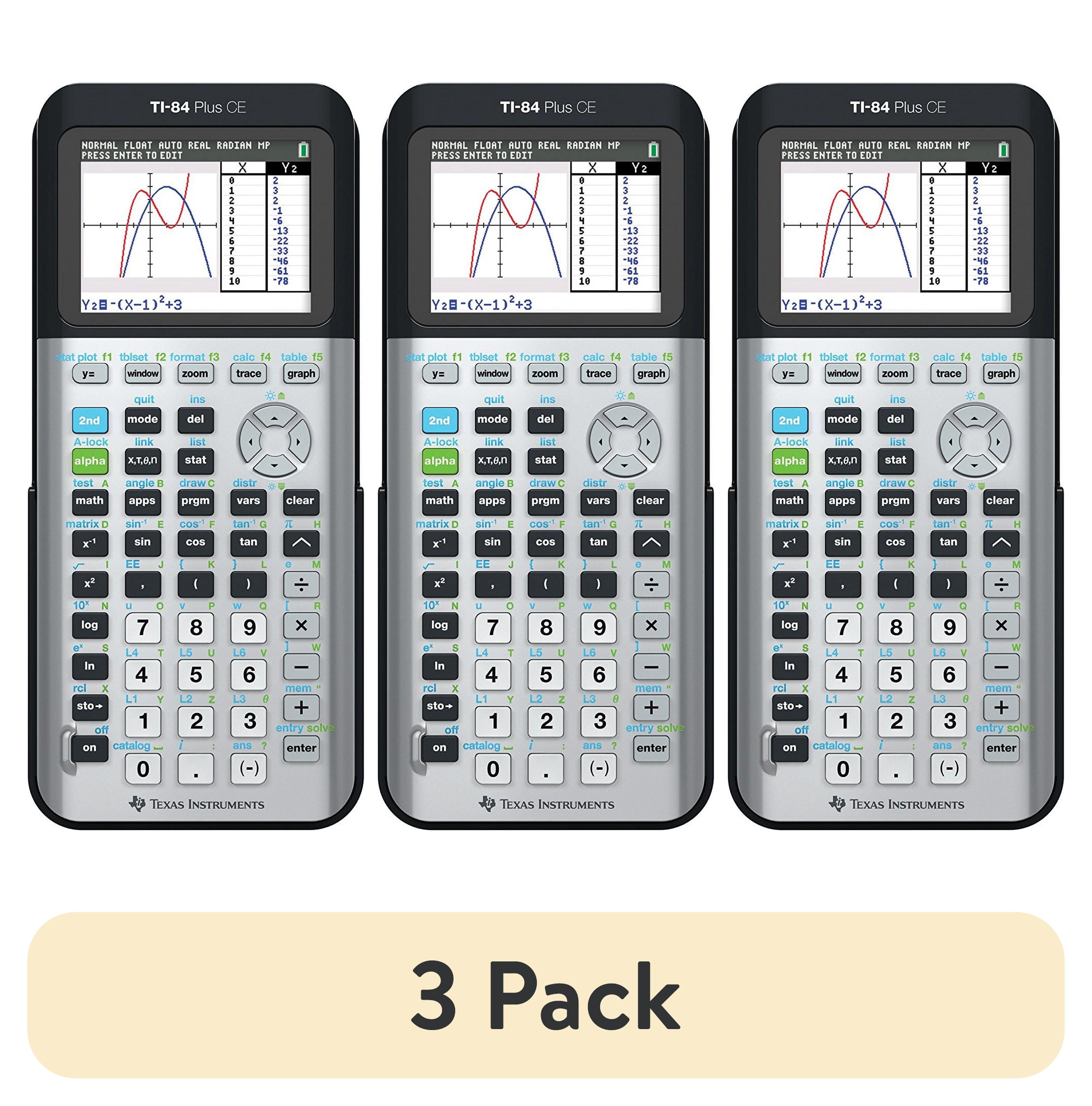 (3 pack) Texas Instruments TI-84 Plus CE Graphing Calculator - Impact ...