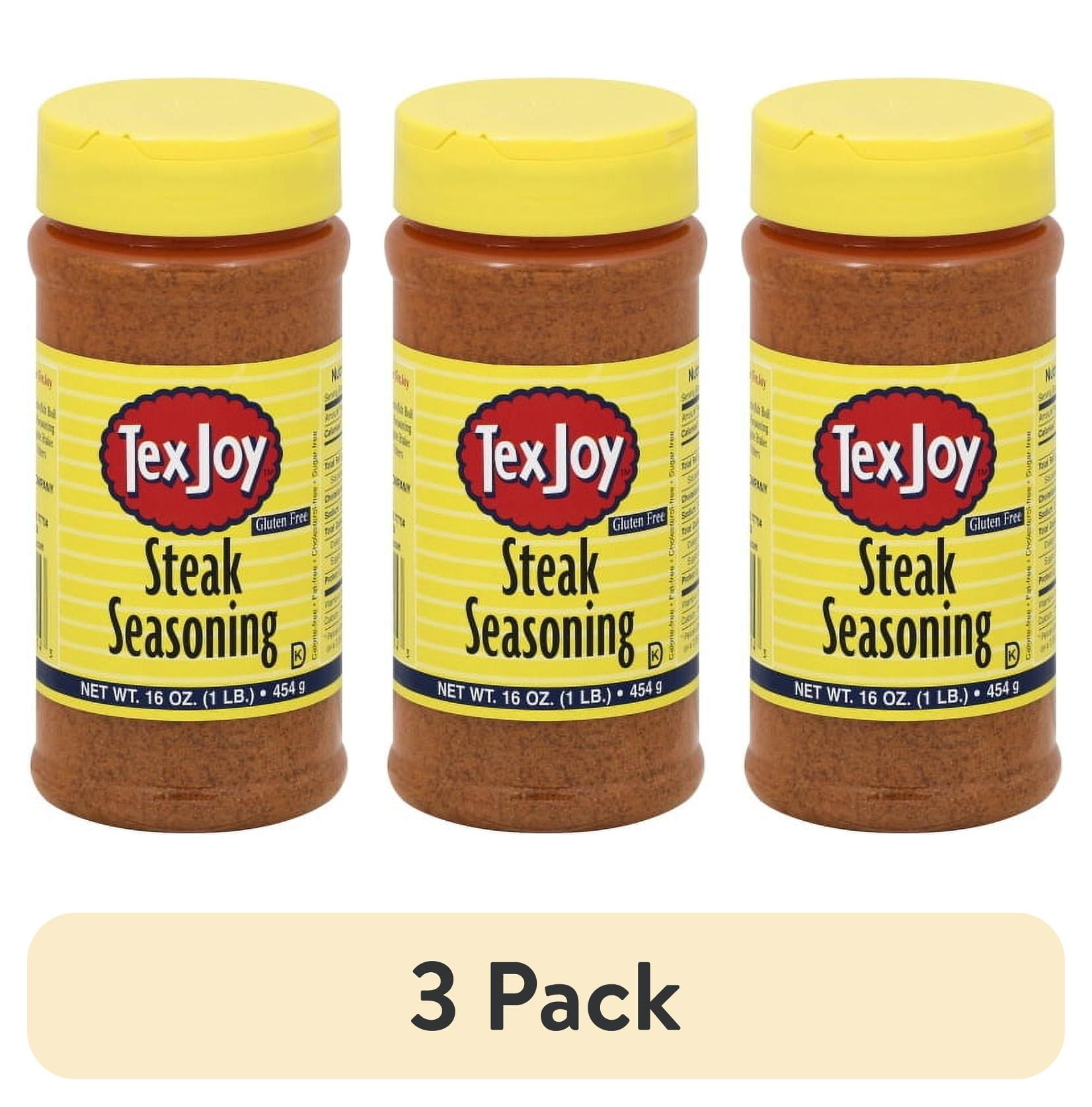(3 pack) Texjoy Original Steak Seasoning 16 ozs - Walmart.com