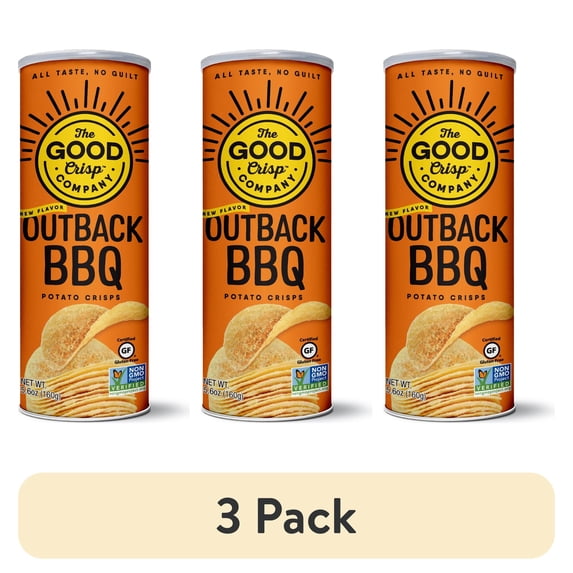 (3 pack) The Good Crisp Company Gluten Free Outback BBQ Snack Chips, 5. ...