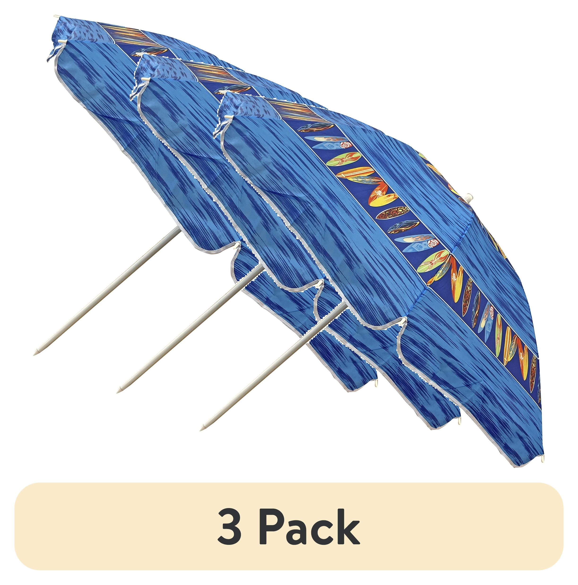 (3 pack) The Islander Group Tropical Ocean Beach Umbrella - Walmart.com