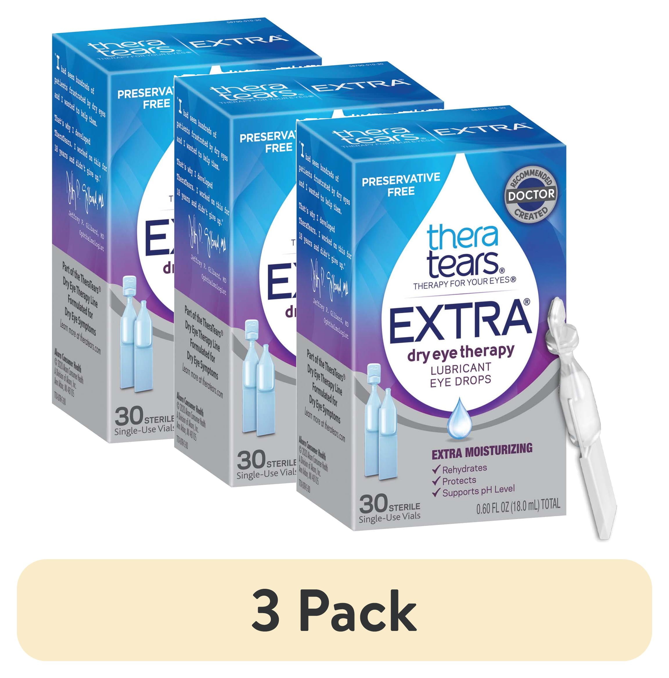 (3 pack) TheraTears EXTRA Dry Eye Lubricant Eye Drops for Dry Eyes ...