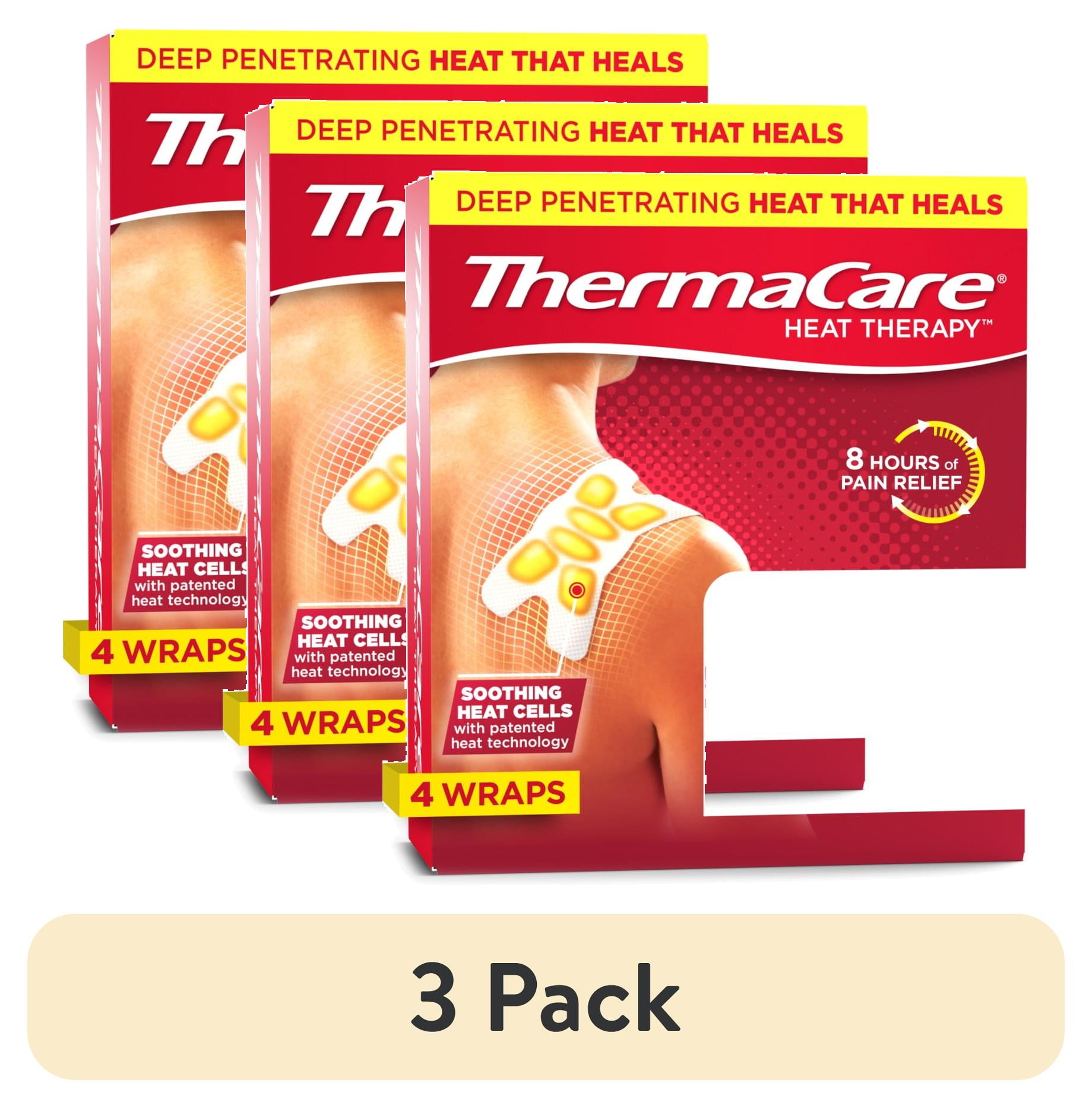(3 pack) ThermaCare Joint Pain Therapy Heat Wraps, 4 Count, Pain Relief ...