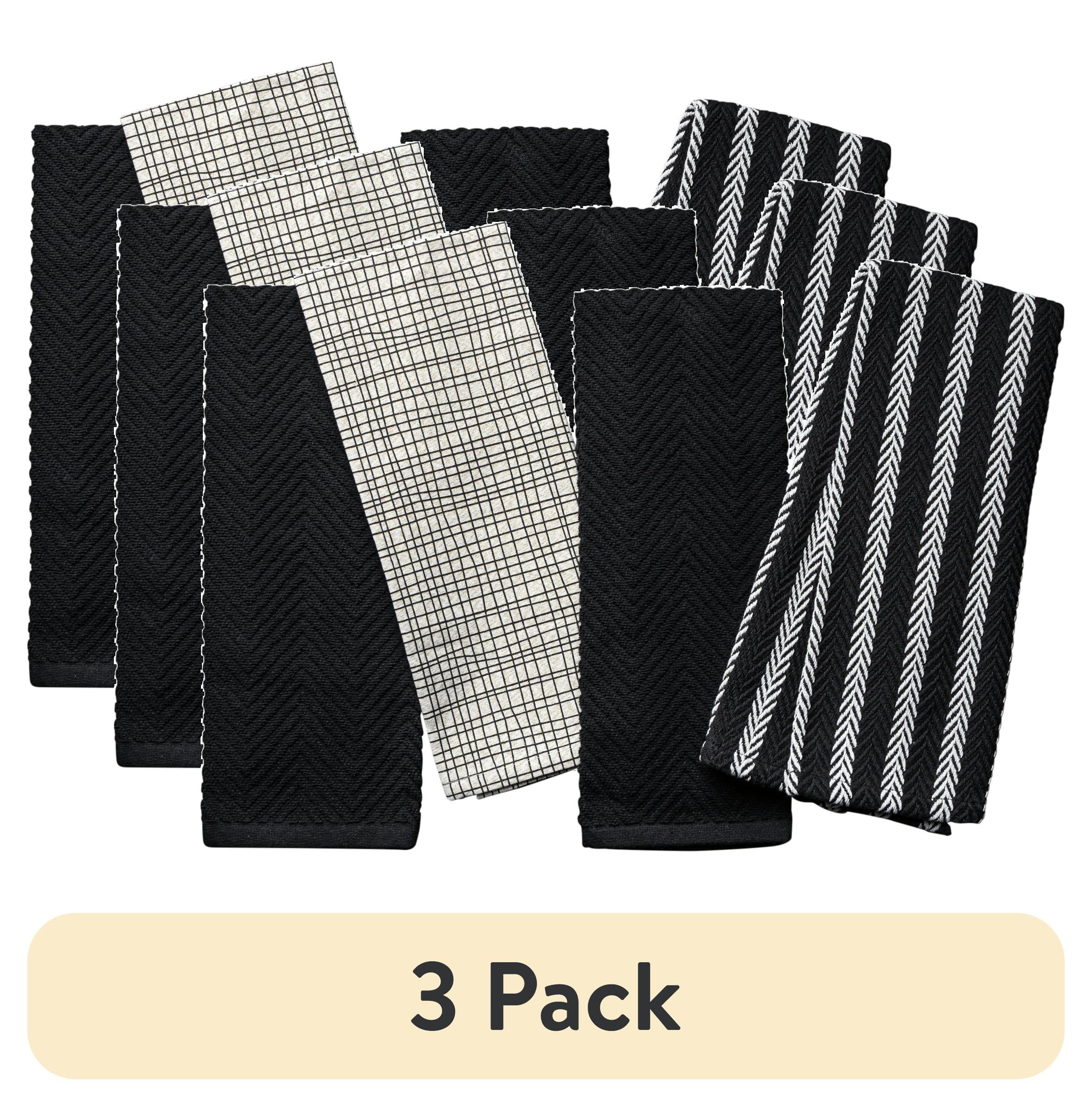 Thyme & Table Kitchen Towels 16x28 Black/Gold (4 Pack) - Walmart.com