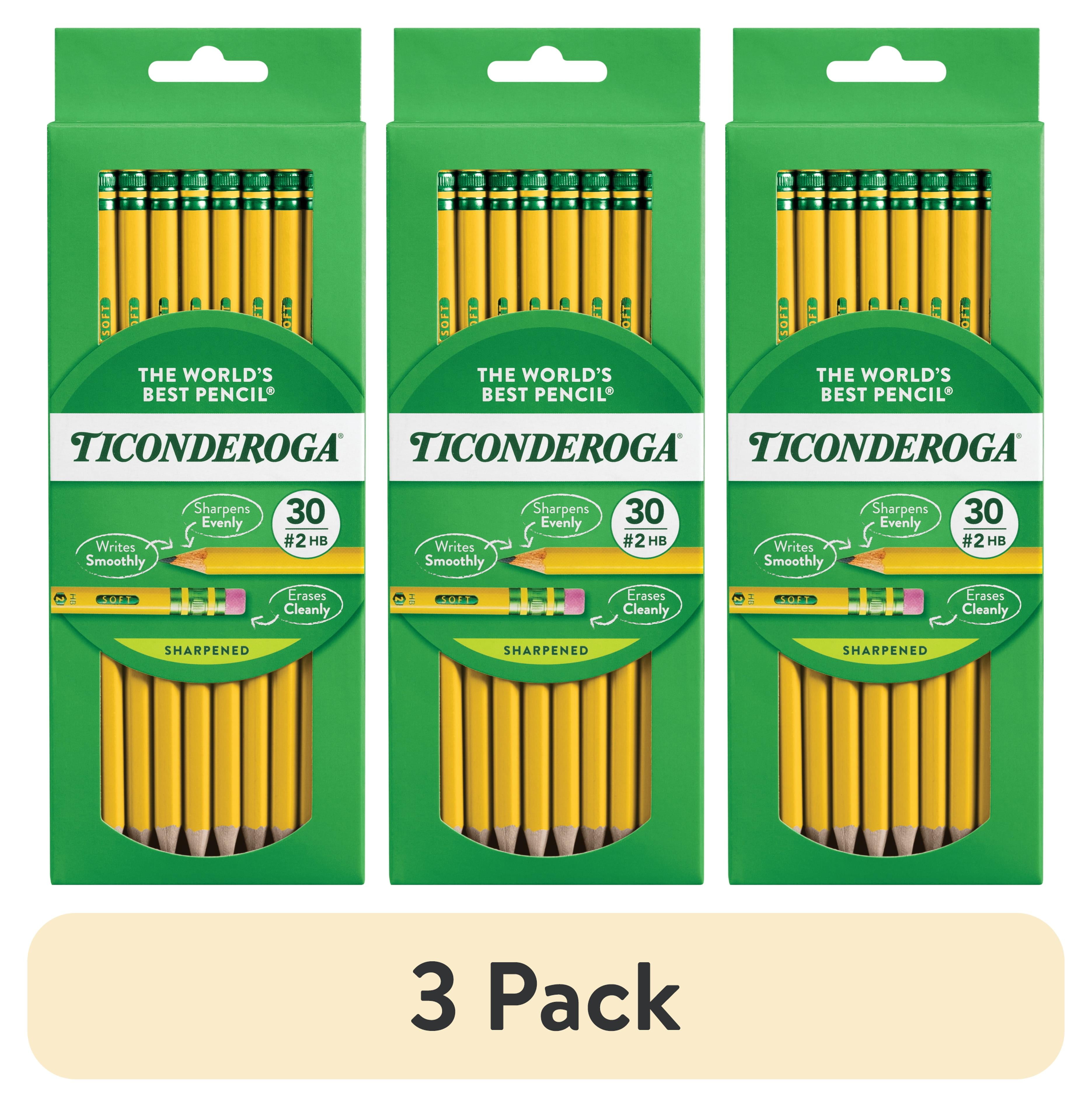 (3 pack) Ticonderoga Wood-Cased Pencils, Pre-Sharpened, #2 HB Soft ...