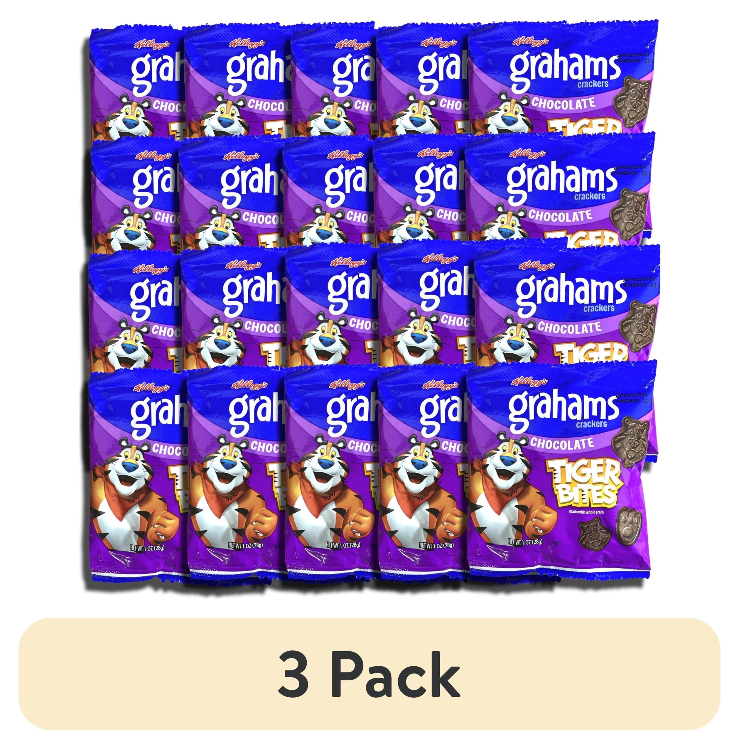 (3 pack) Tiger Bites Grahams Crackers 1 Oz (Chocolate, Pack of 20 ...