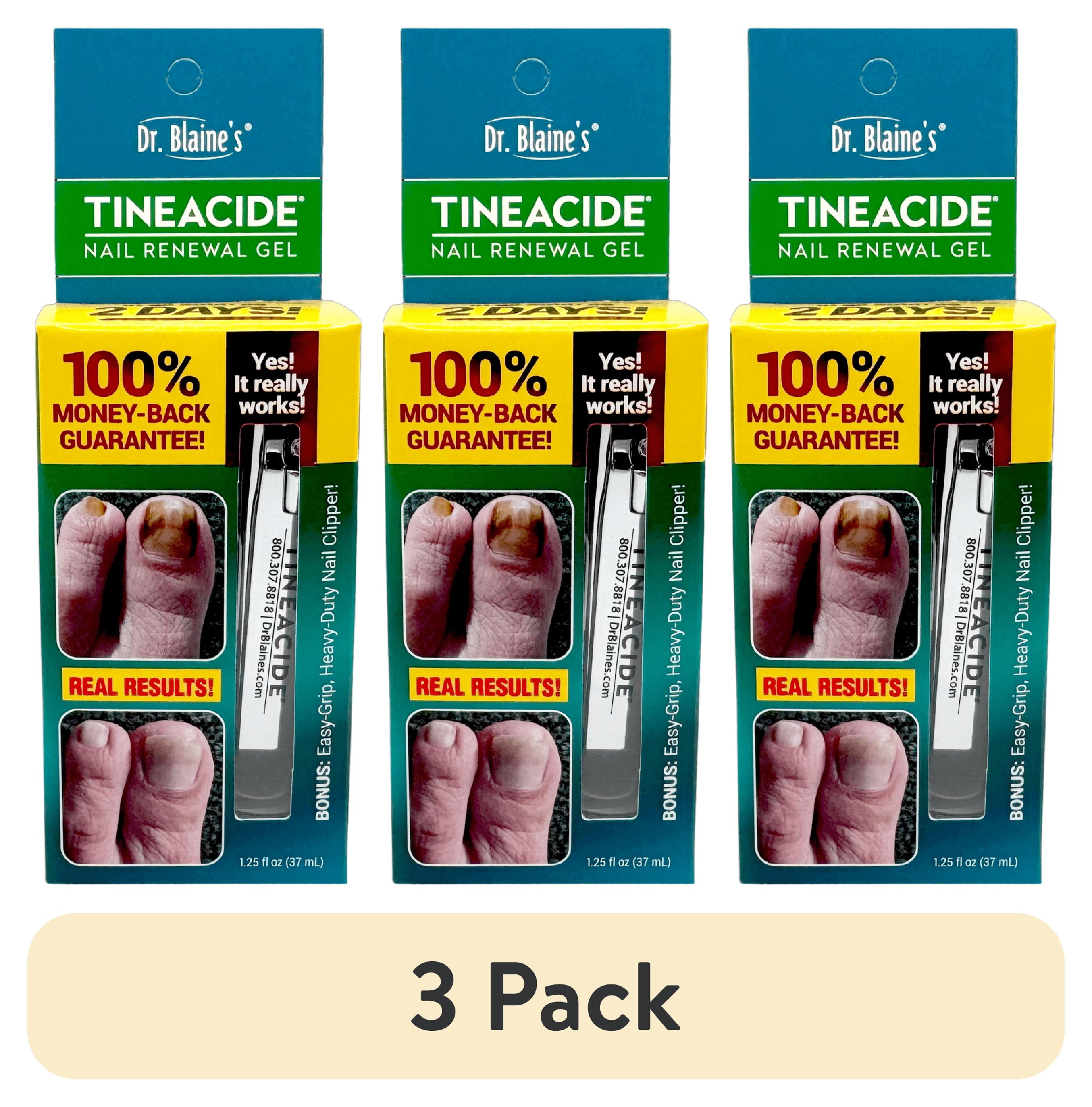 (3 pack) Dr. Blaine's Tineacide Nail Renewal Gel With Nail Clipper, 1. ...