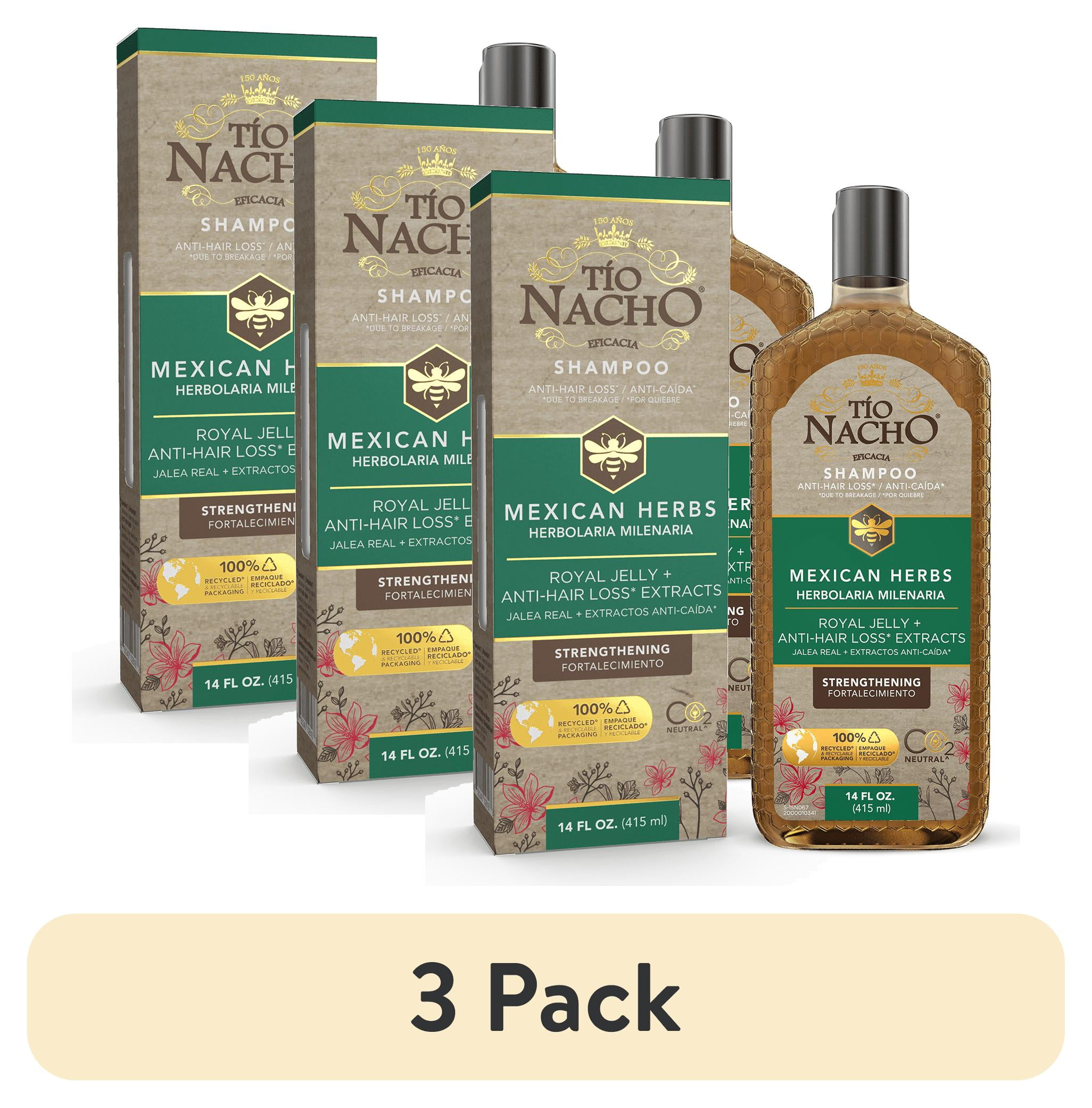 (3 pack) Tio Nacho Mexican Herbs Shampoo, Strengthening Hair Care with ...