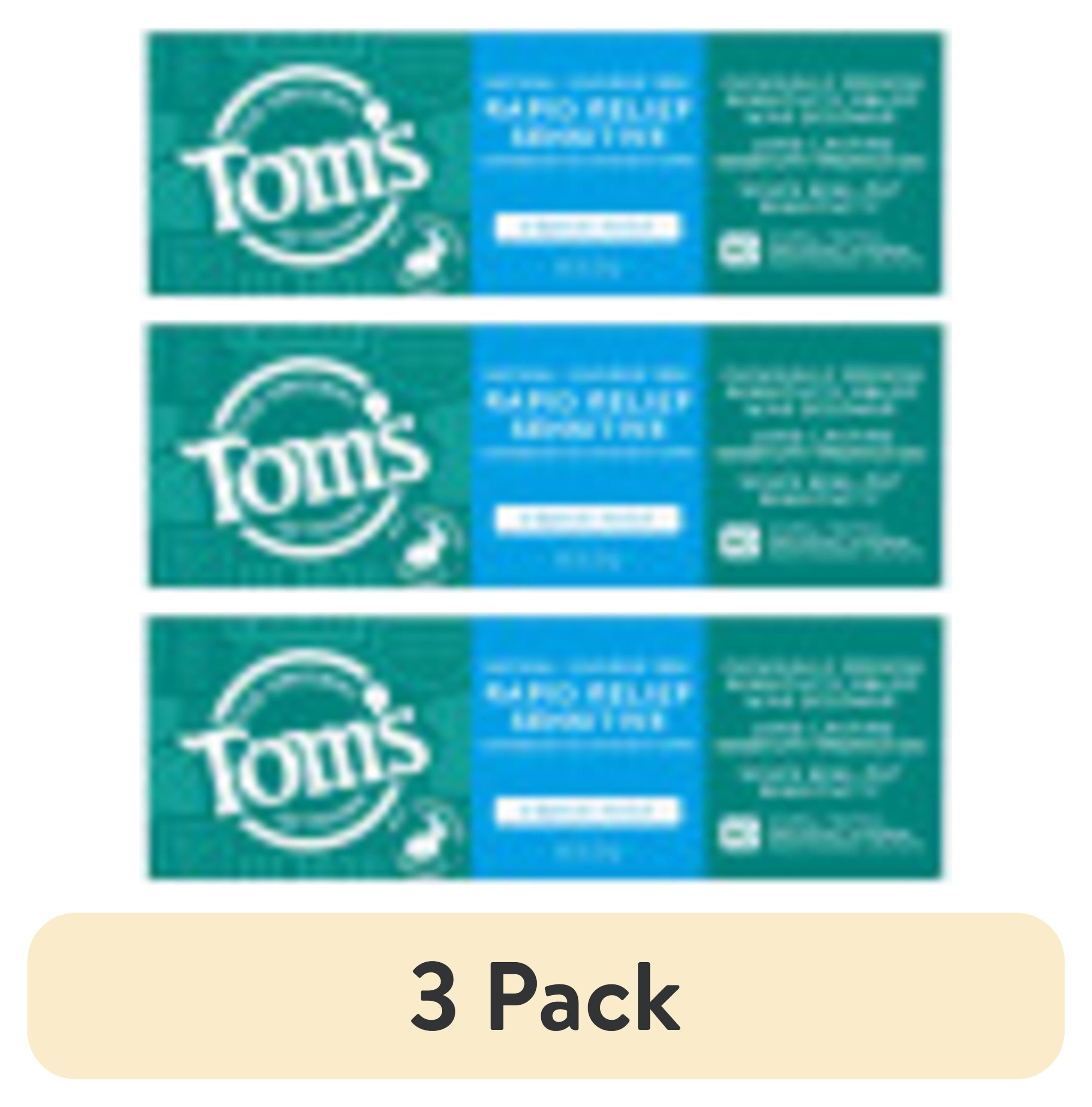 (3 pack) Tom’s of Maine Rapid Relief Sensitive Toothpaste, Fluoride ...