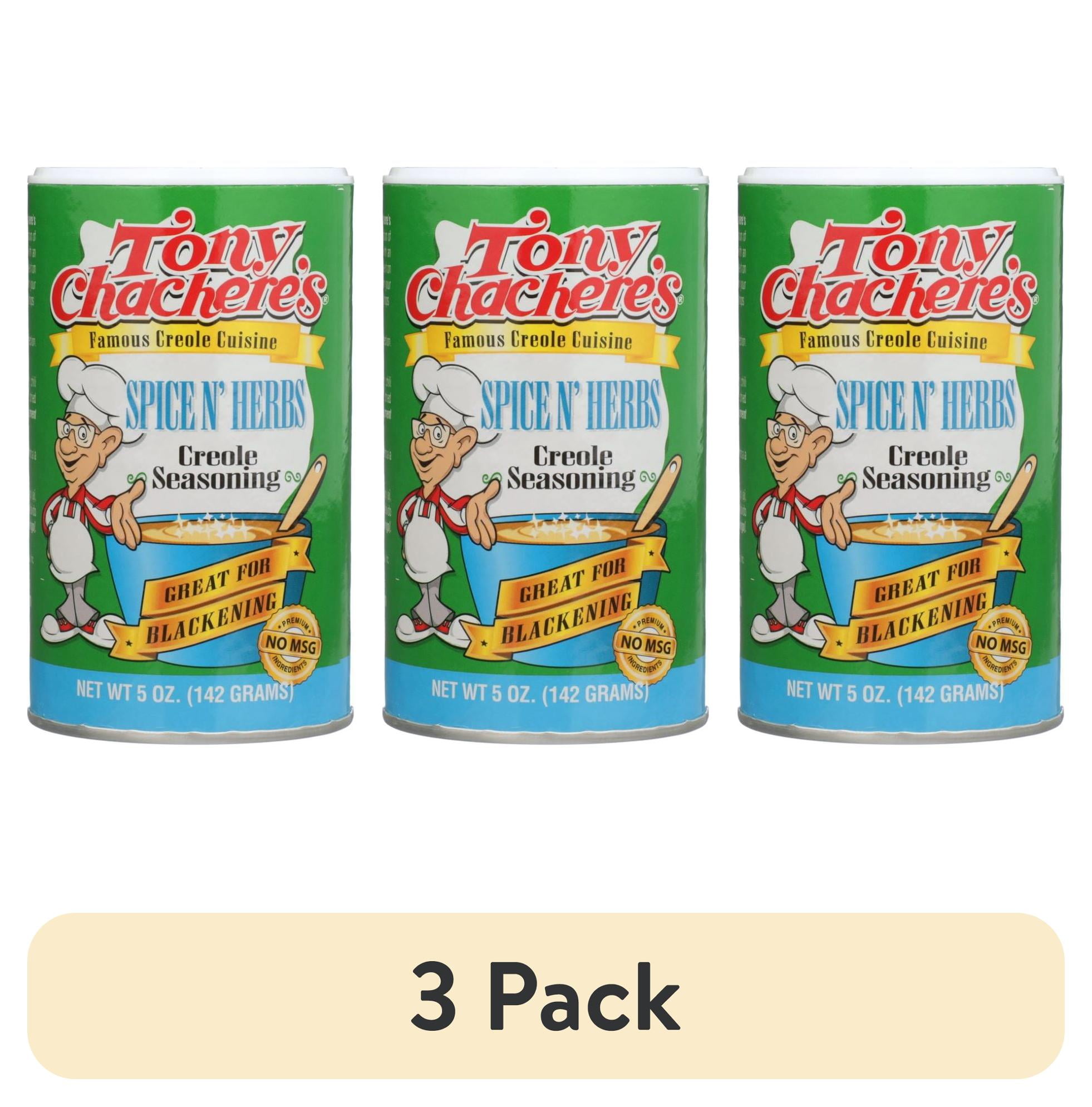 (3 pack) Tony Chachere’s, Seasoning, Cajun, Spice N’ Herbs, 5 oz ...