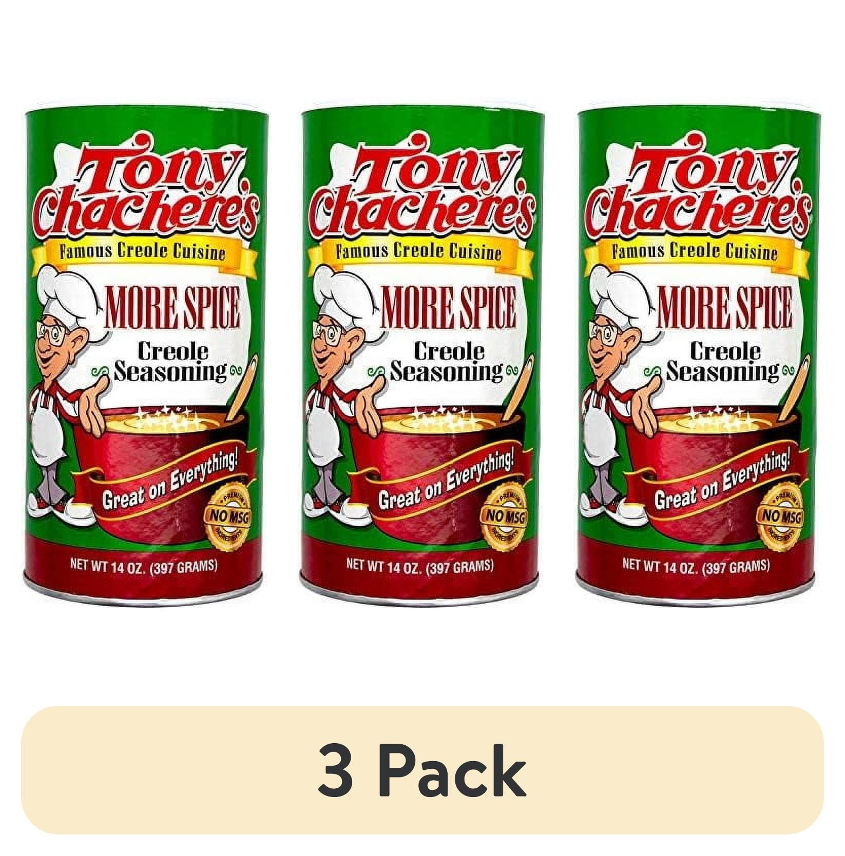 (3 pack) Tony Chacheres Famous Creole Cuisine More Spice Seasoning 14 ...