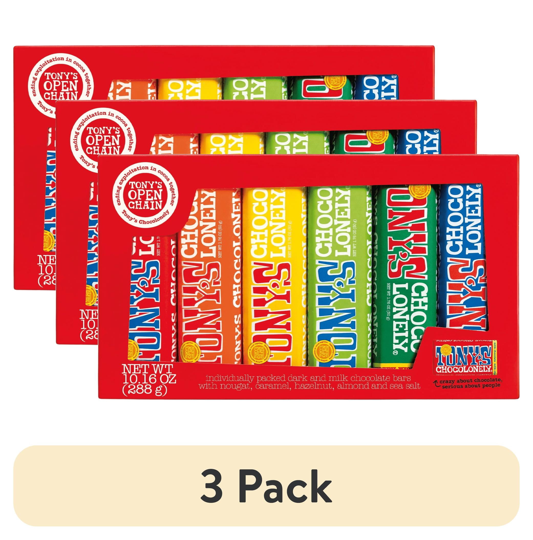 (3 pack) Tony's Chocolonely Chocolate Bar Pack - Candy Variety Pack ...