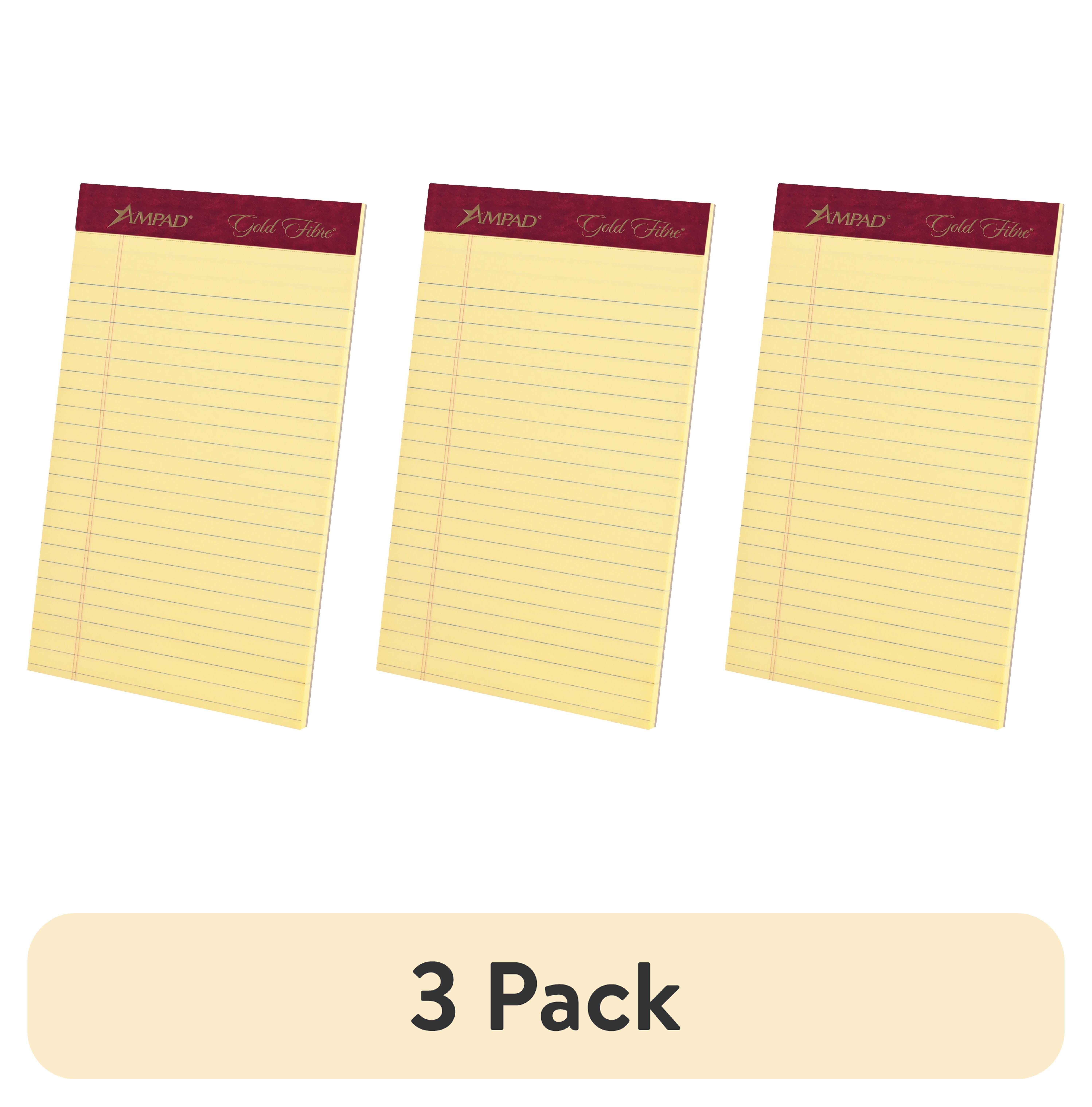 (3 pack) Tops, TOP20029, Gold Fiber Premium Jr. Legal Writing Pads, 4 ...