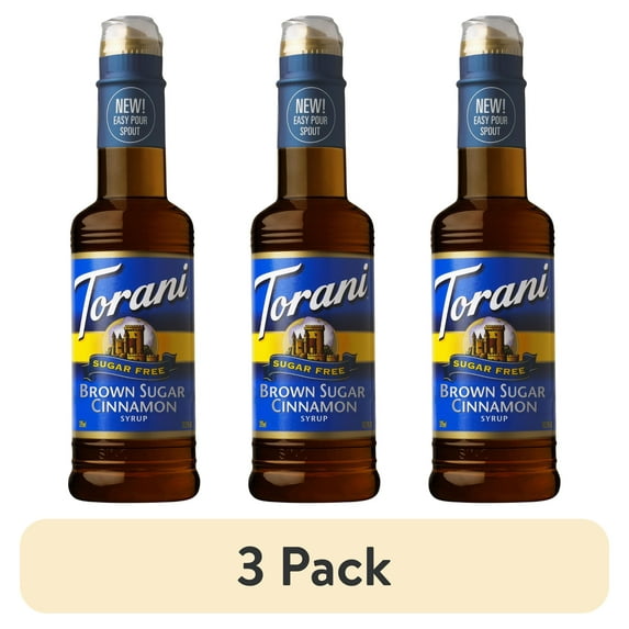 (3 pack) Torani Sugar Free Brown Sugar Cinnamon Syrup, Zero Calorie ...