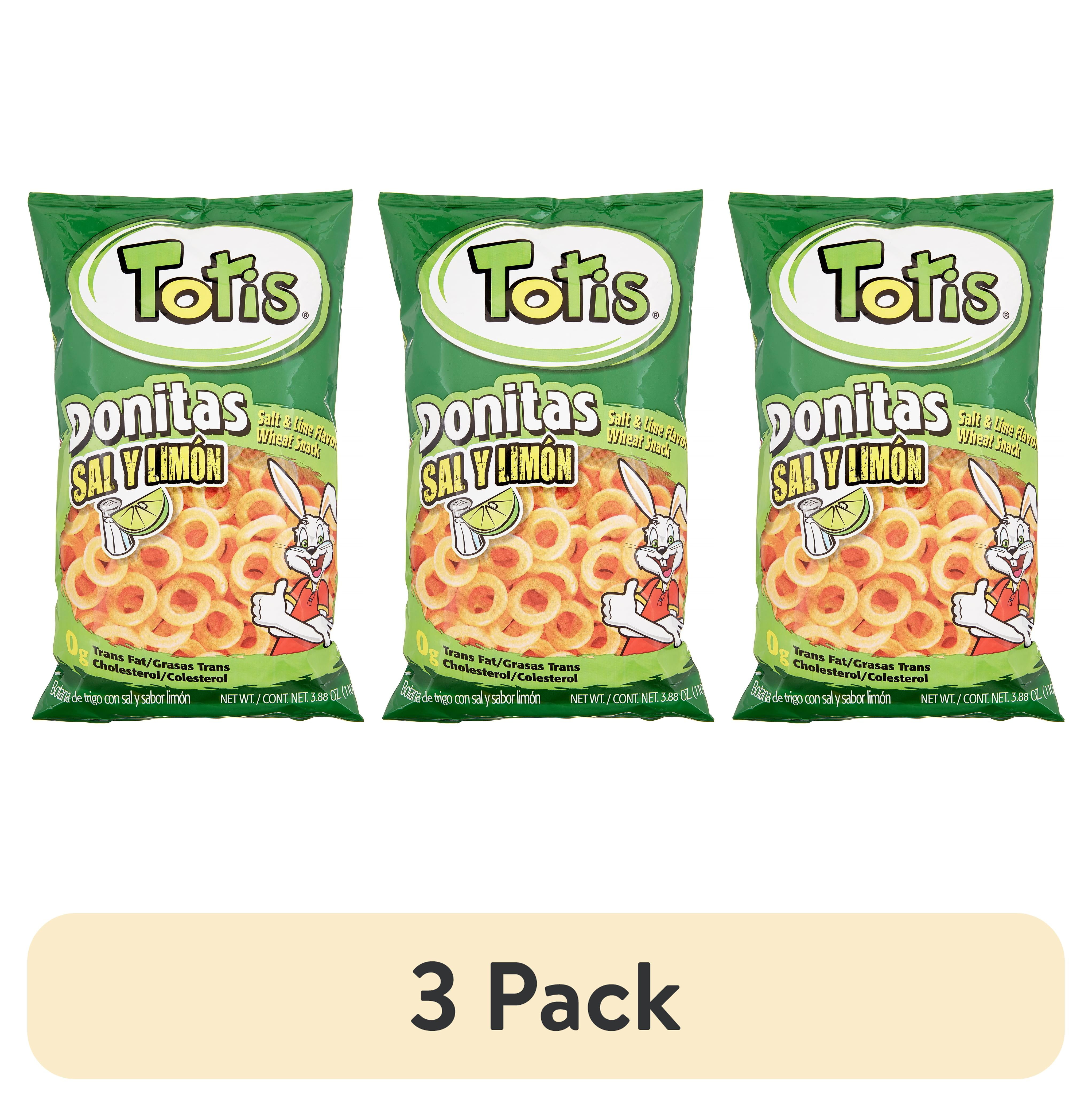 (3 pack) Totis Tortilla Chips DONITAS SAL Y LIMON, 3.88 oz - Walmart.com