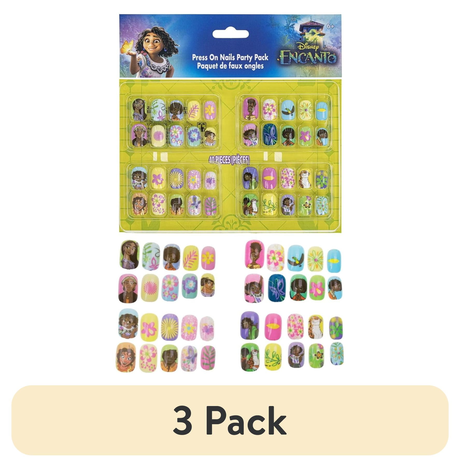 (3 pack) Townley Girl Disney Encanto 40 Piece Press-on Nails Set for ...