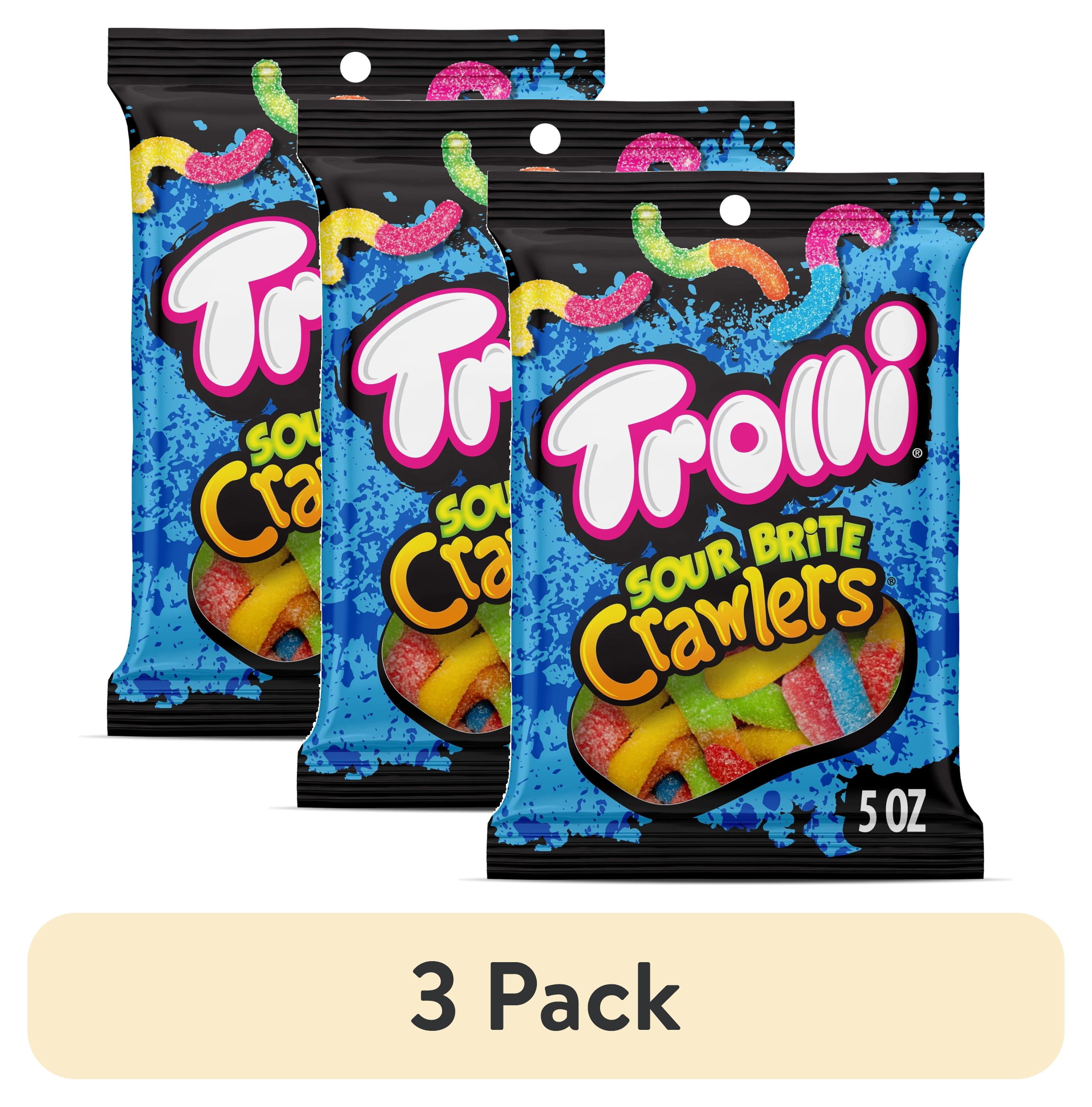 (3 pack) Trolli Sour Brite Crawlers, Candy, Cherry-Lemon, Strawberry ...