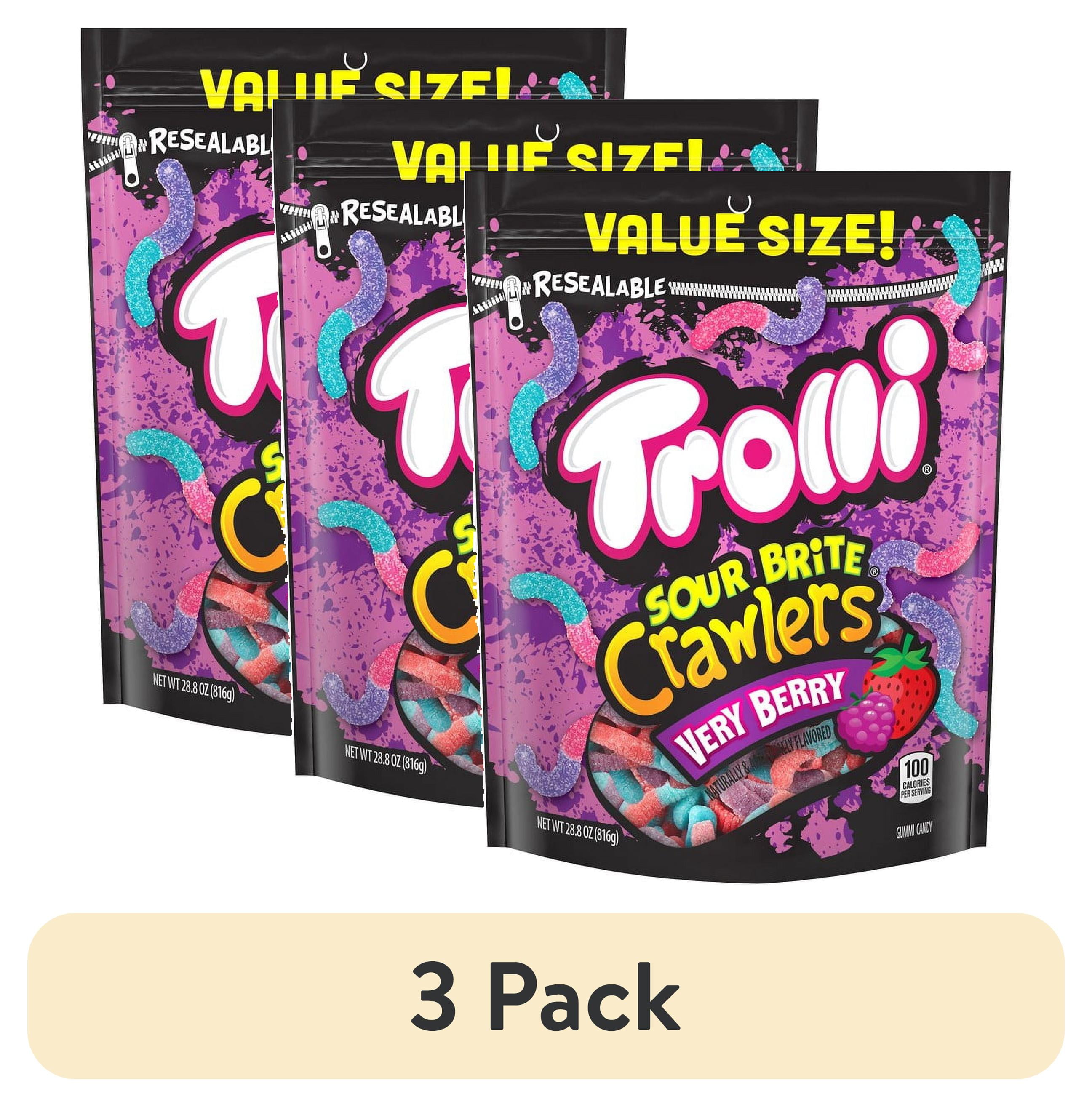 (3 pack) Trolli Sour Brite Crawlers, Candy, Very Berry, Sweet and Sour ...