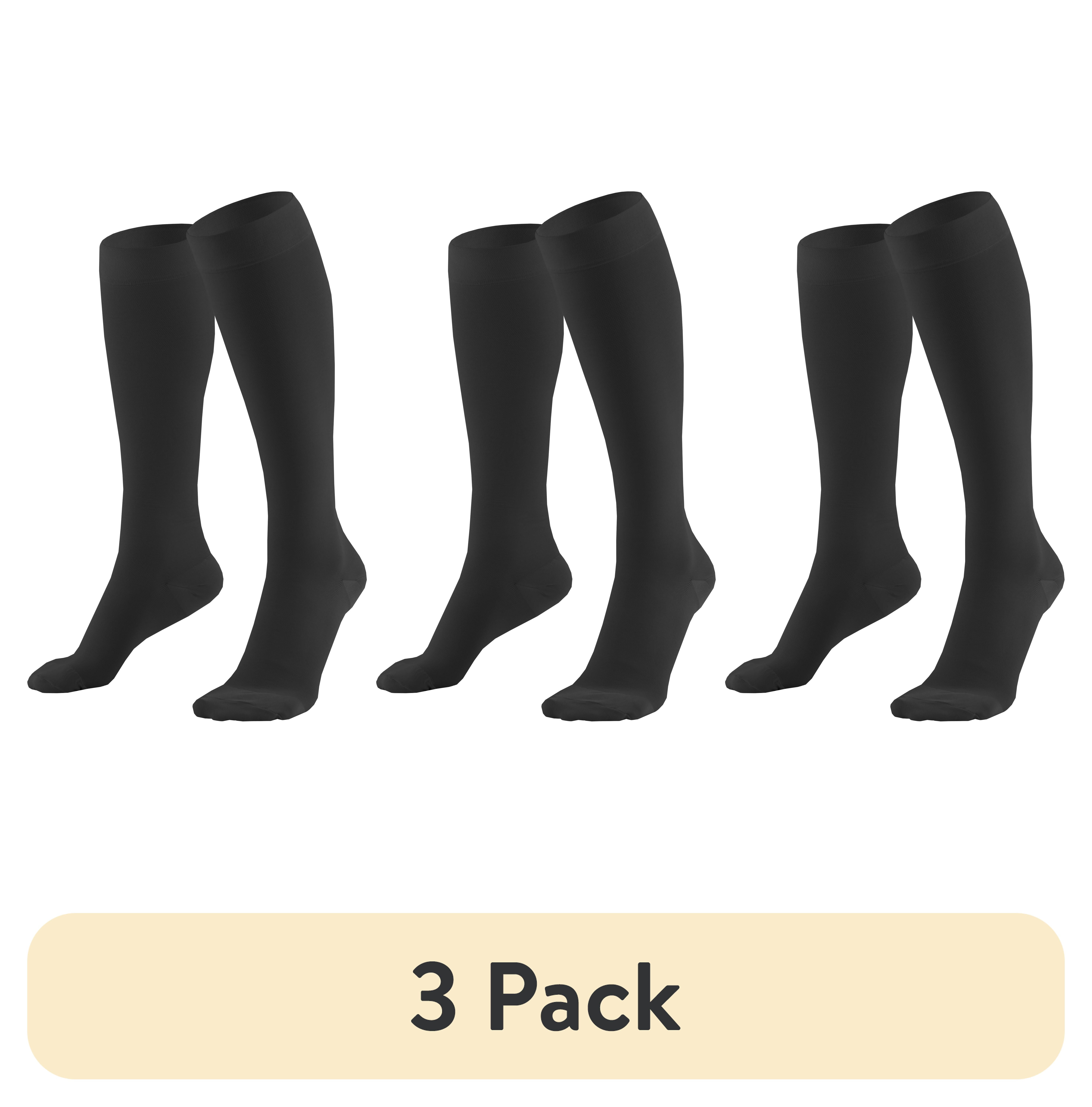 (3 pack) Truform Microfiber Medical Compression Socks 20-30 mmhg Knee ...