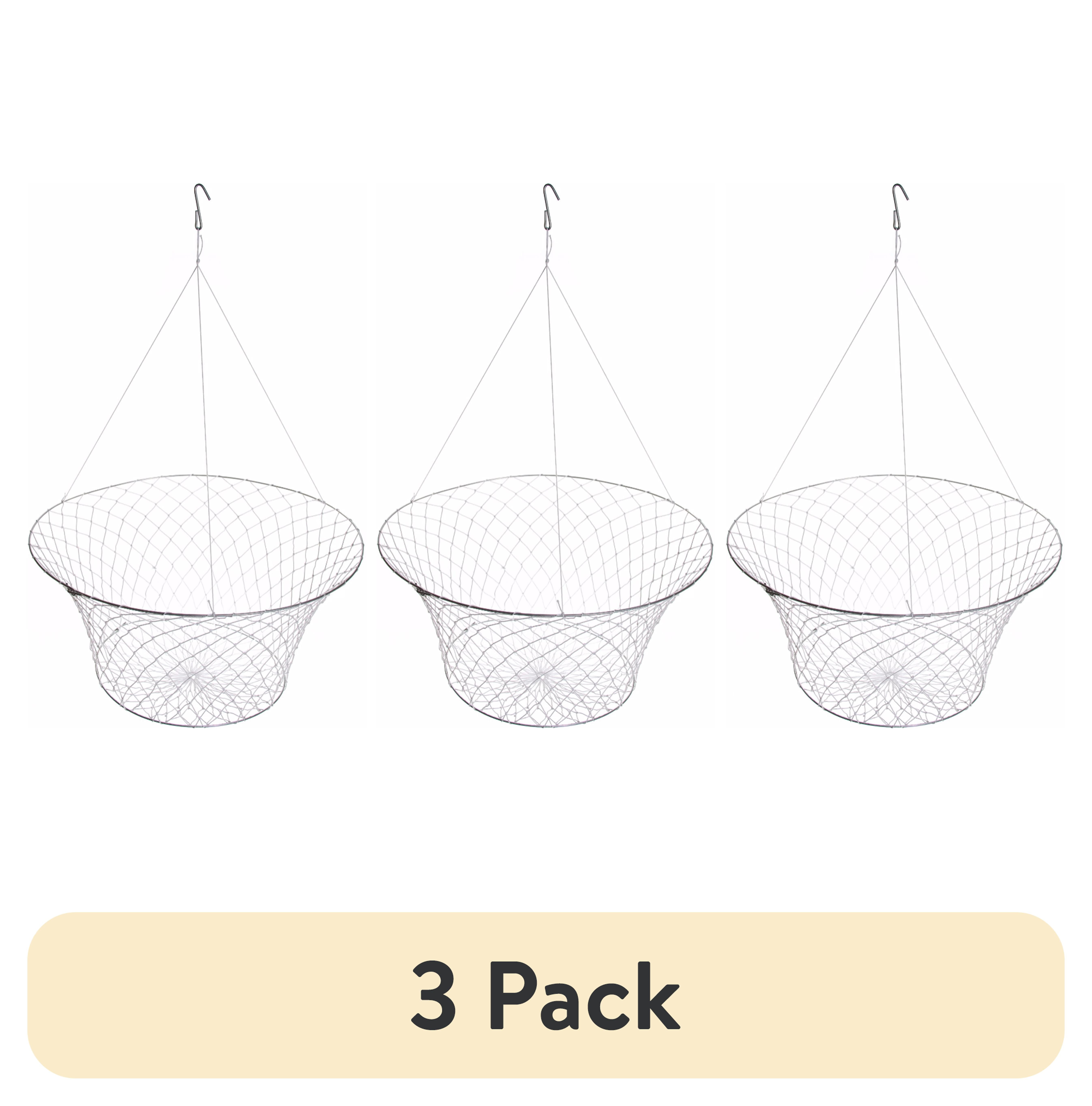 Tsunami 18" Double Ring Steel Crab Trap 3 Pack Salt-Water Grade ...