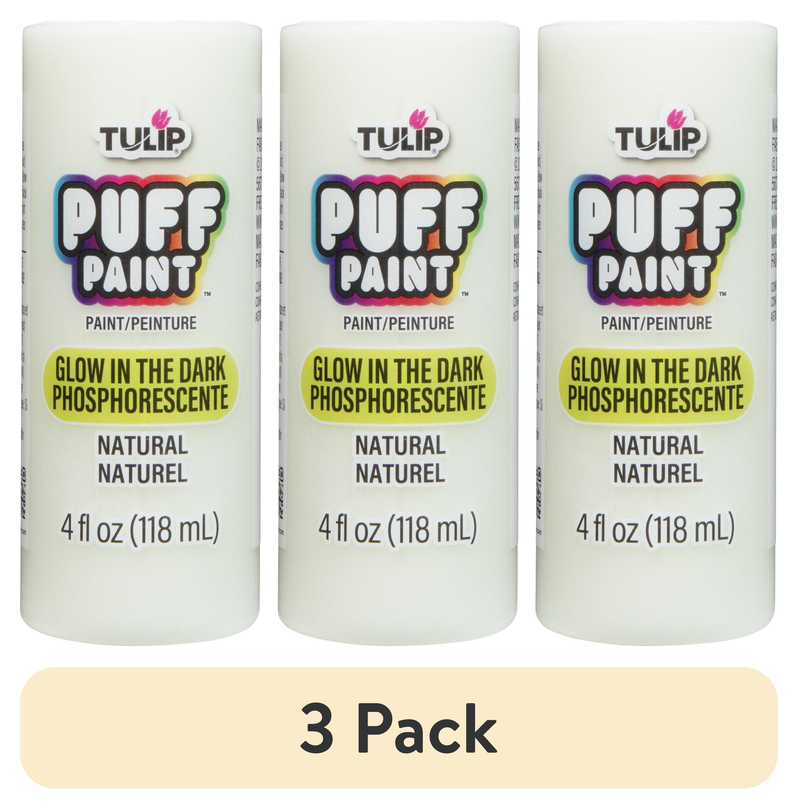 (3 pack) Tulip Puff Fabric Paint, Glow in the Dark, 4 fl oz, Liquid Gel ...