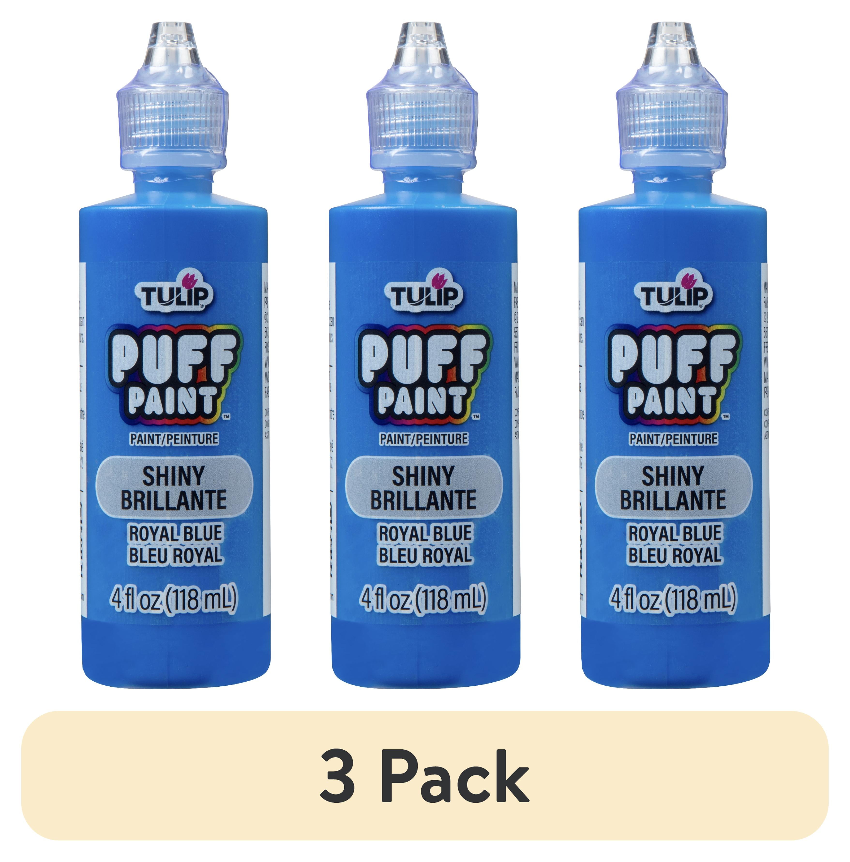 (3 pack) Tulip Puff Fabric Paint, Shiny Royal Blue, 4 fl oz, Liquid Gel ...
