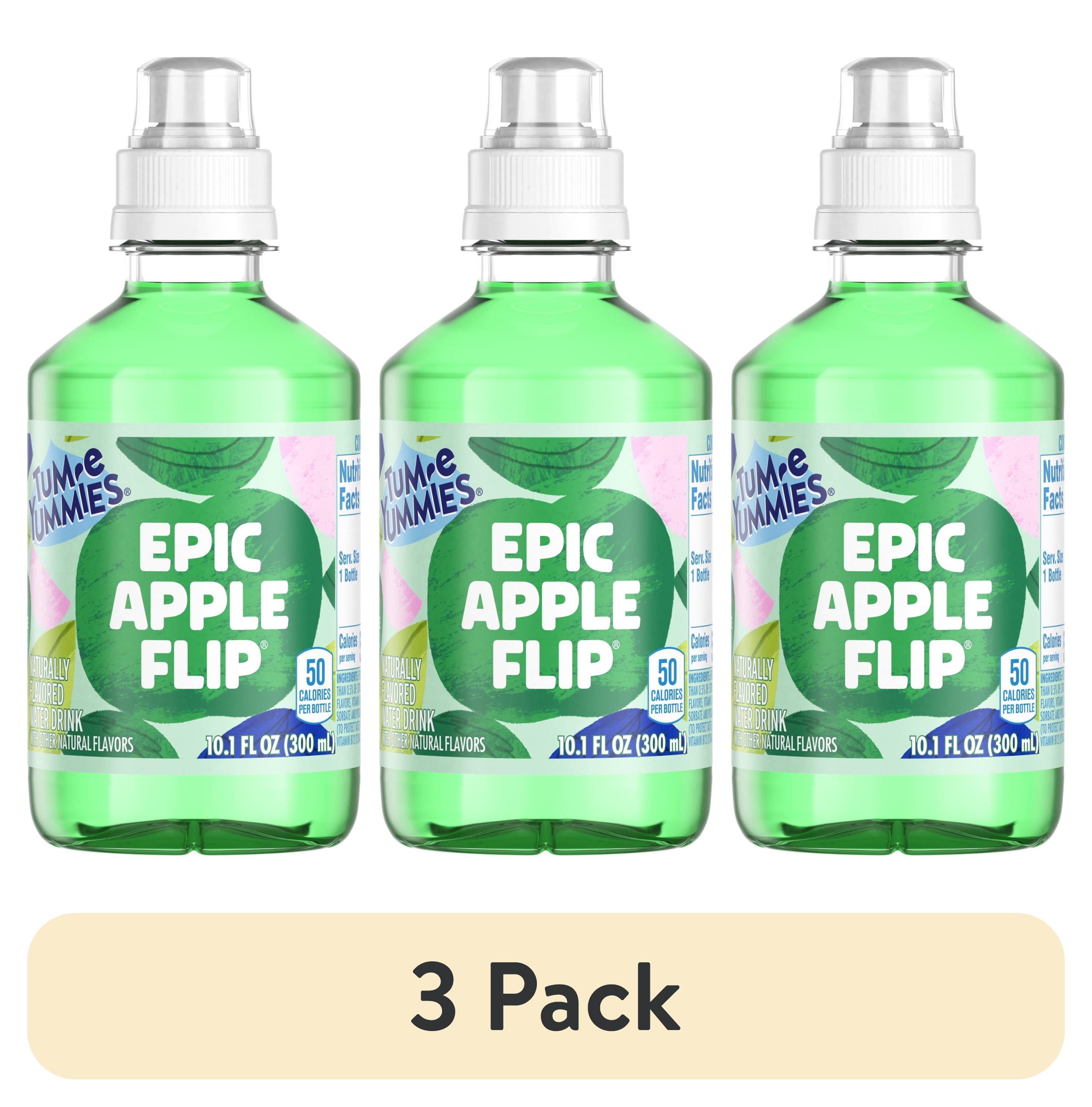 (3 pack) Tum-e Yummies Epic Apple Flip Naturally Fruit Water, 10.1 fl ...