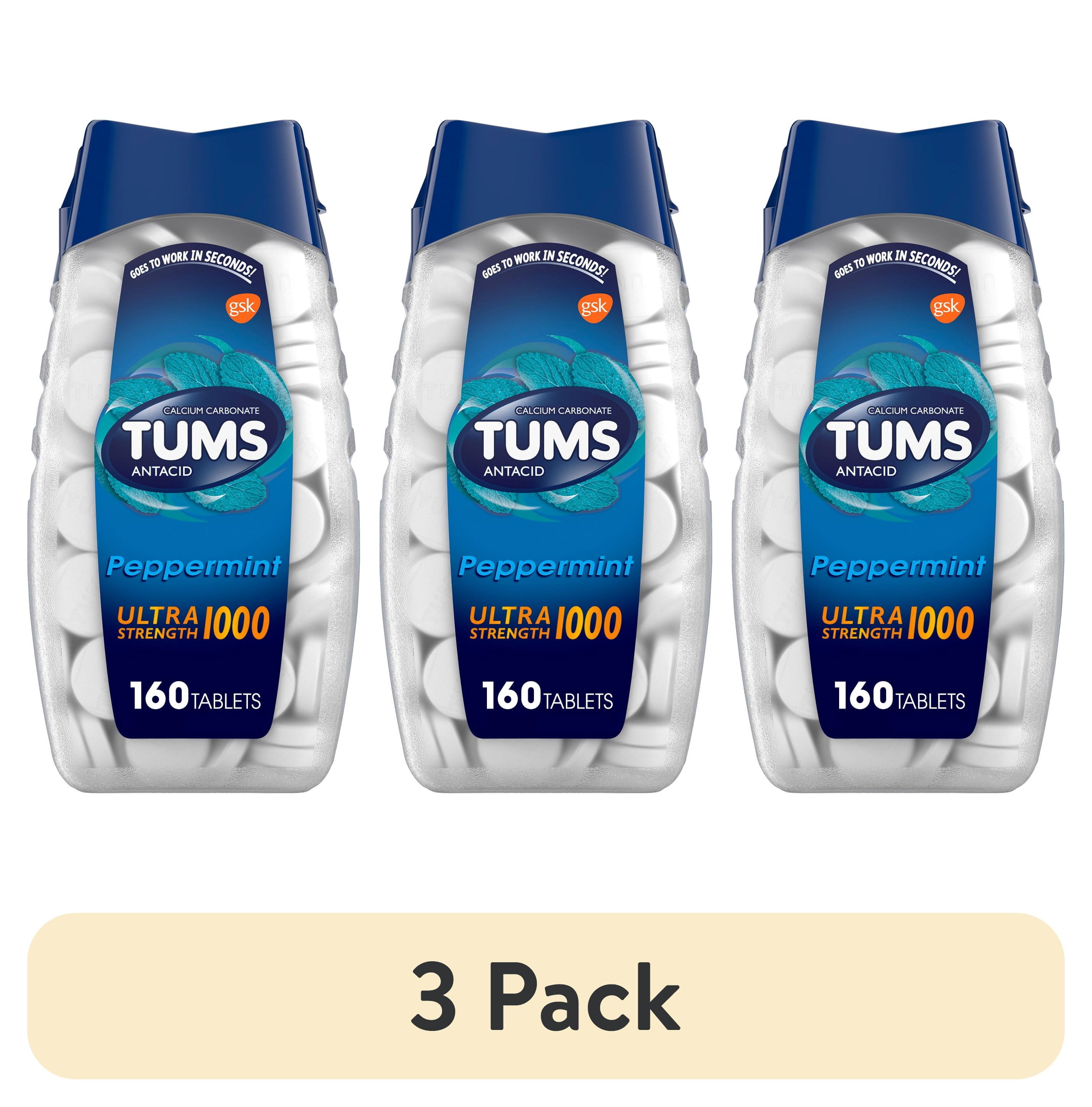 (3 pack) Tums Ultra Strength Antacid Tablets for Heartburn Relief ...