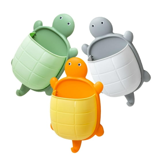 3 pack Turtle Design Wall Mount Storage Box Pp Material Bathroom Makeup ...