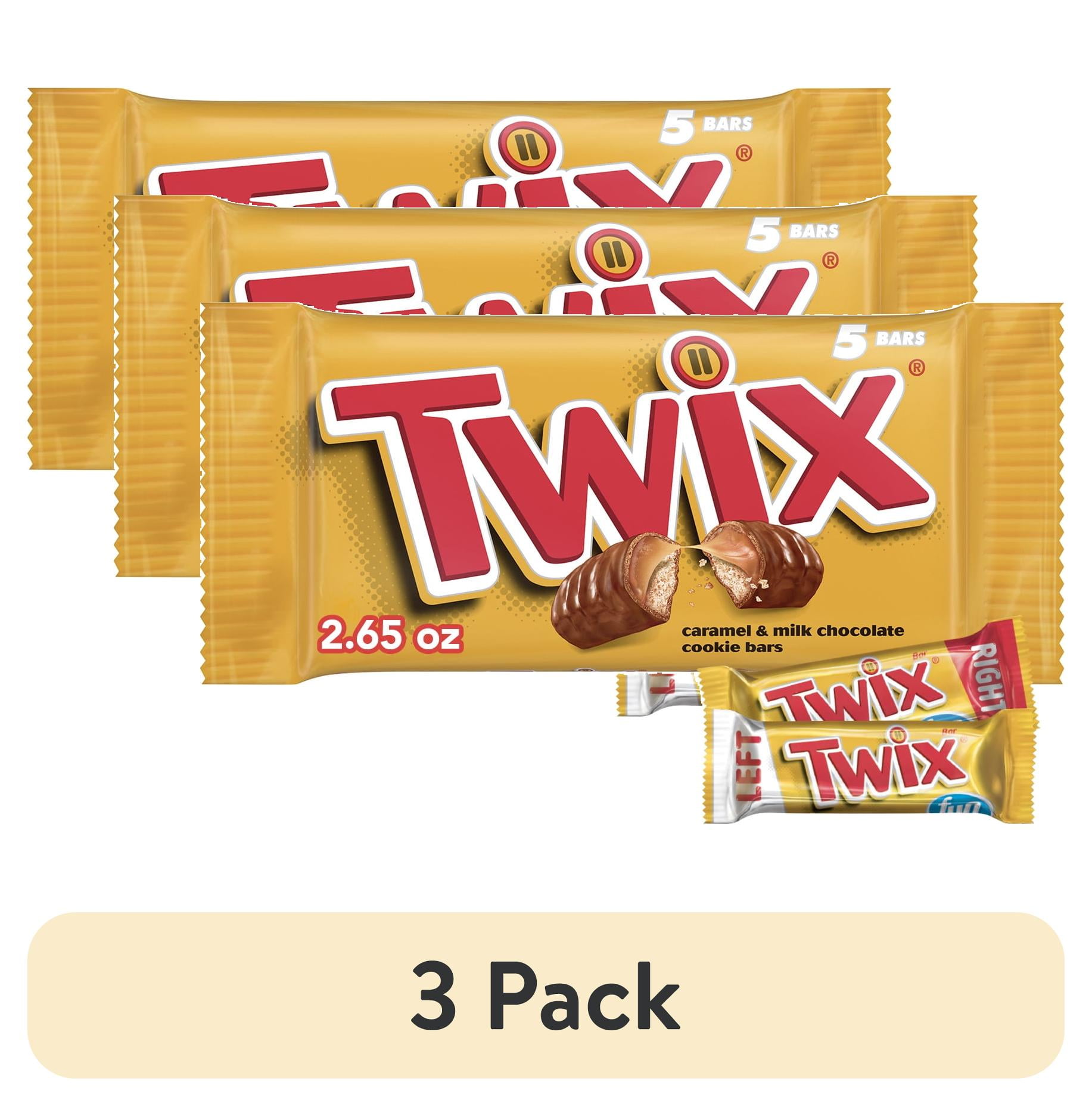 (3 pack) Twix Caramel Chocolate Candy Bar Bulk Pack - 2.65 oz (Pack of ...