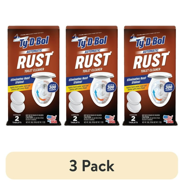 (3 pack) Ty-D-Bol Rust Automatic Toilet Bowl Cleaner Tablet 2 Pack ...