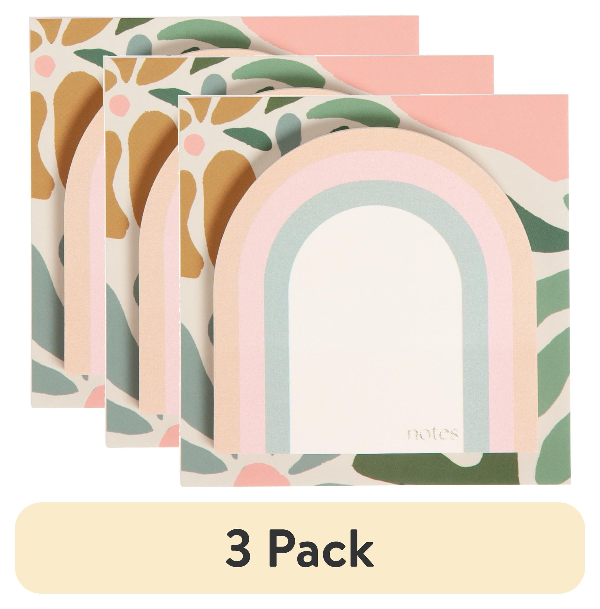 (3 pack) U Brands Sticky Notes, 3 x 3 in., 60 Sheets, Folklore Fauna ...