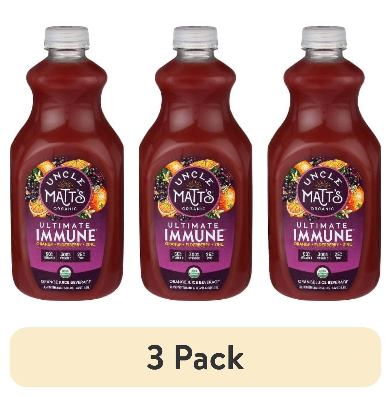 (3 pack) Uncle Matt's Organic Ultimate Immune Orange Juice, 52 oz ...