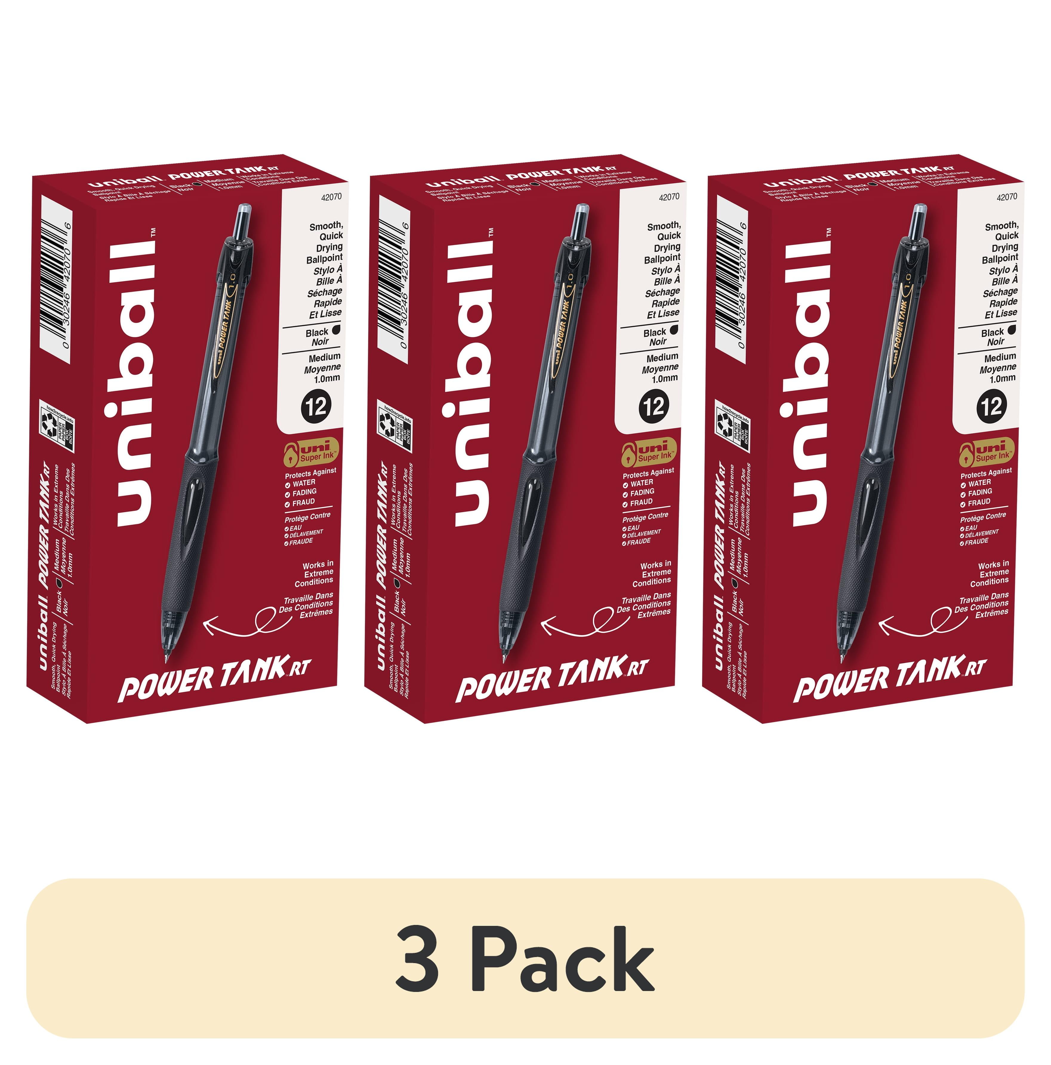 (3 pack) Uniball Power Tank RT Ballpoint Pens, Medium Point (1.0mm ...