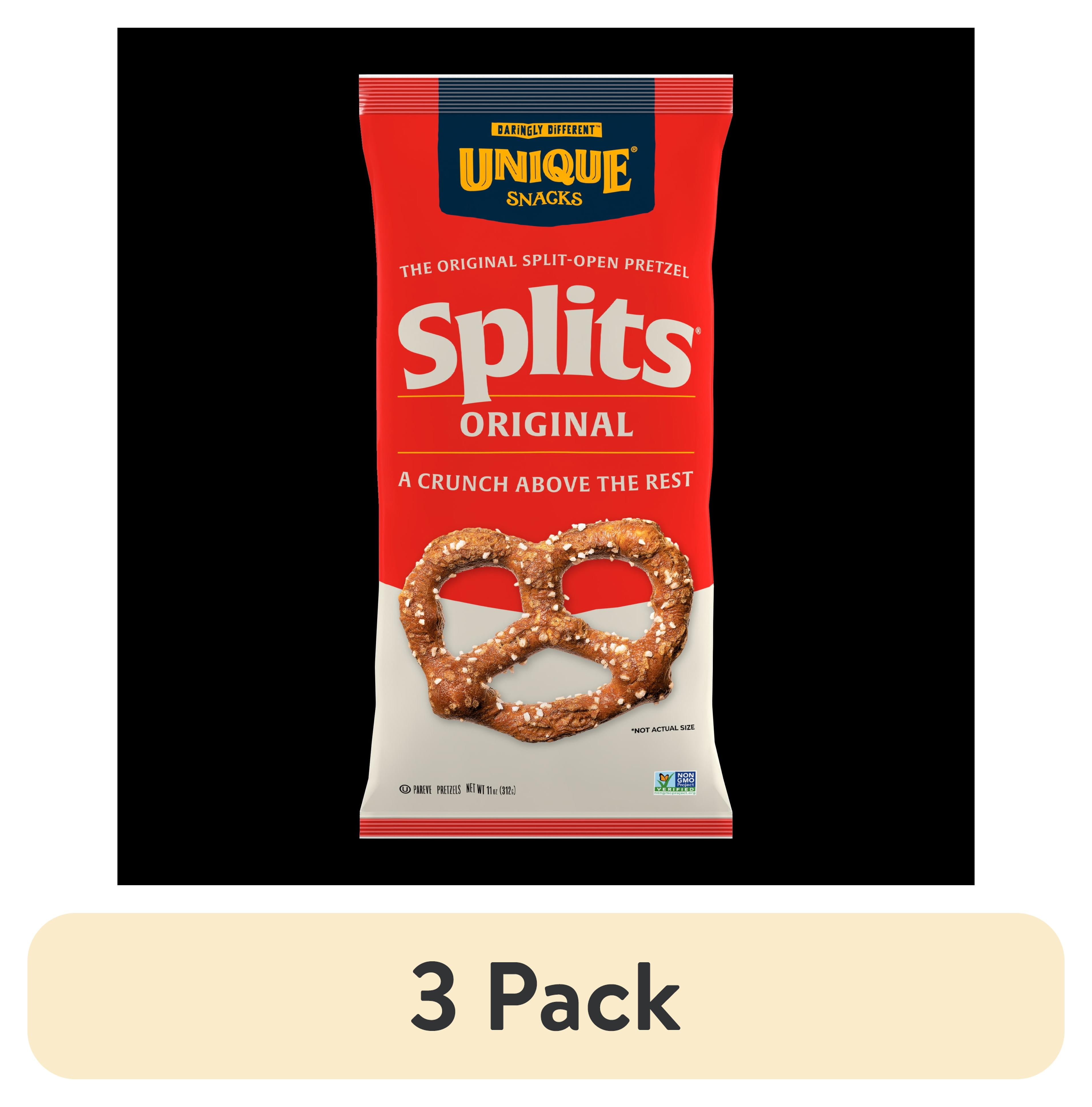 (3 pack) Unique Snacks Pretzels Original Splits All Natural with Flavor ...
