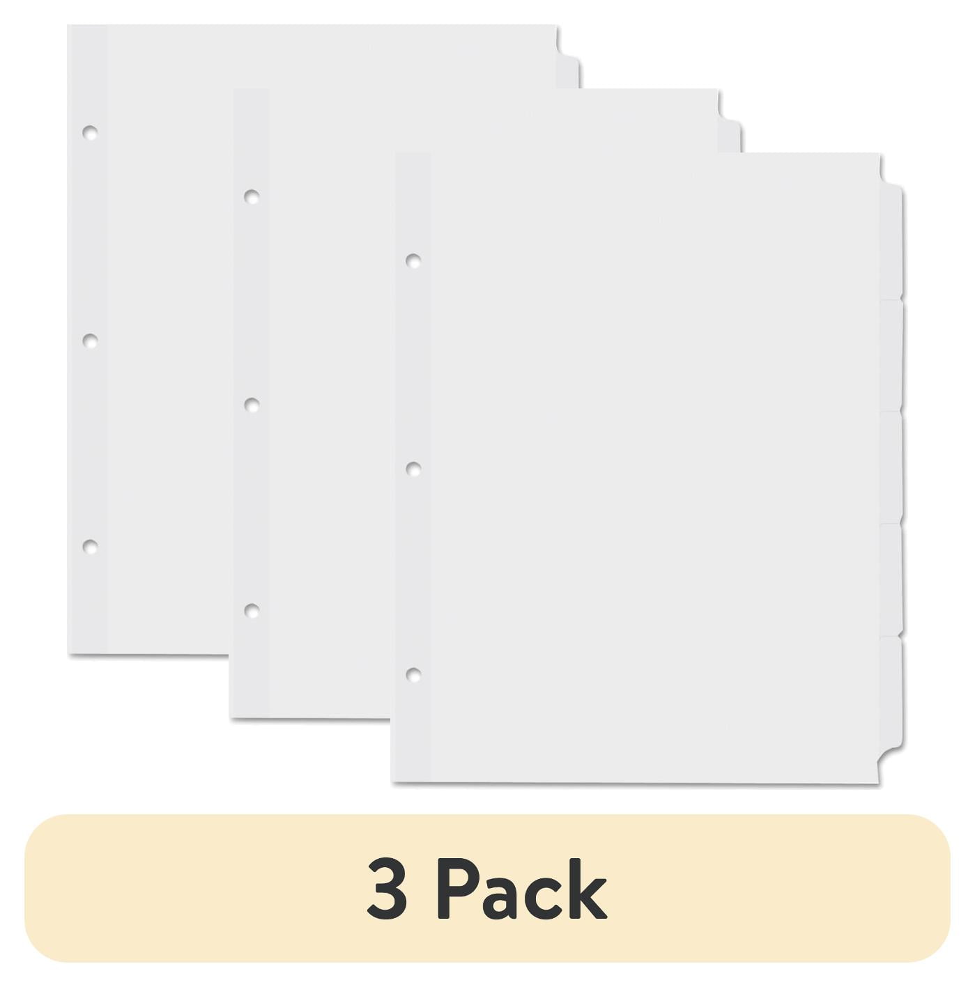 (3 pack) Universal Economy Tab Dividers, 5-Tab, Letter, White, 36 Sets ...