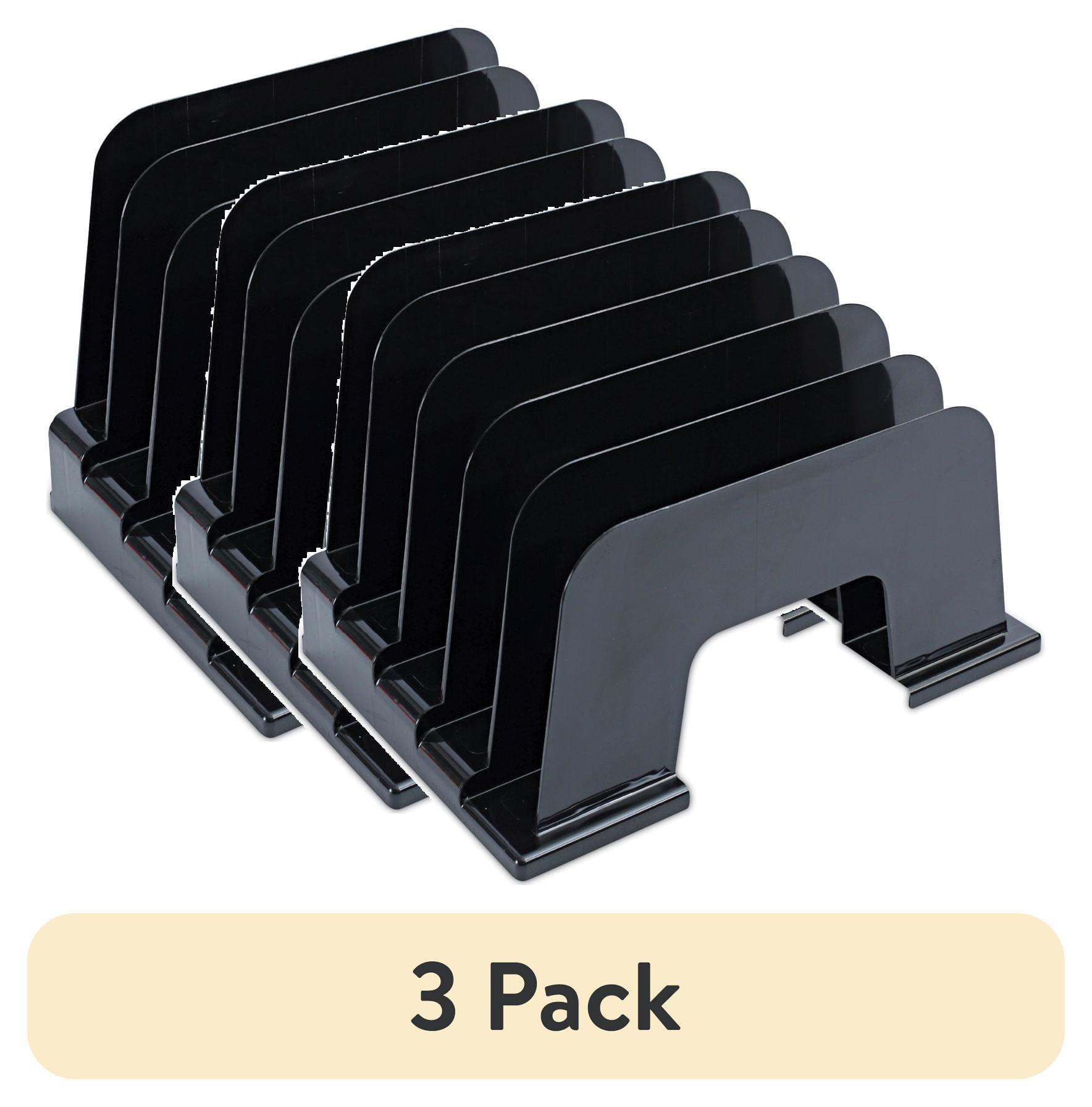 (3 pack) Universal Recycled Plastic Incline Sorter, 5 Sections, Letter ...