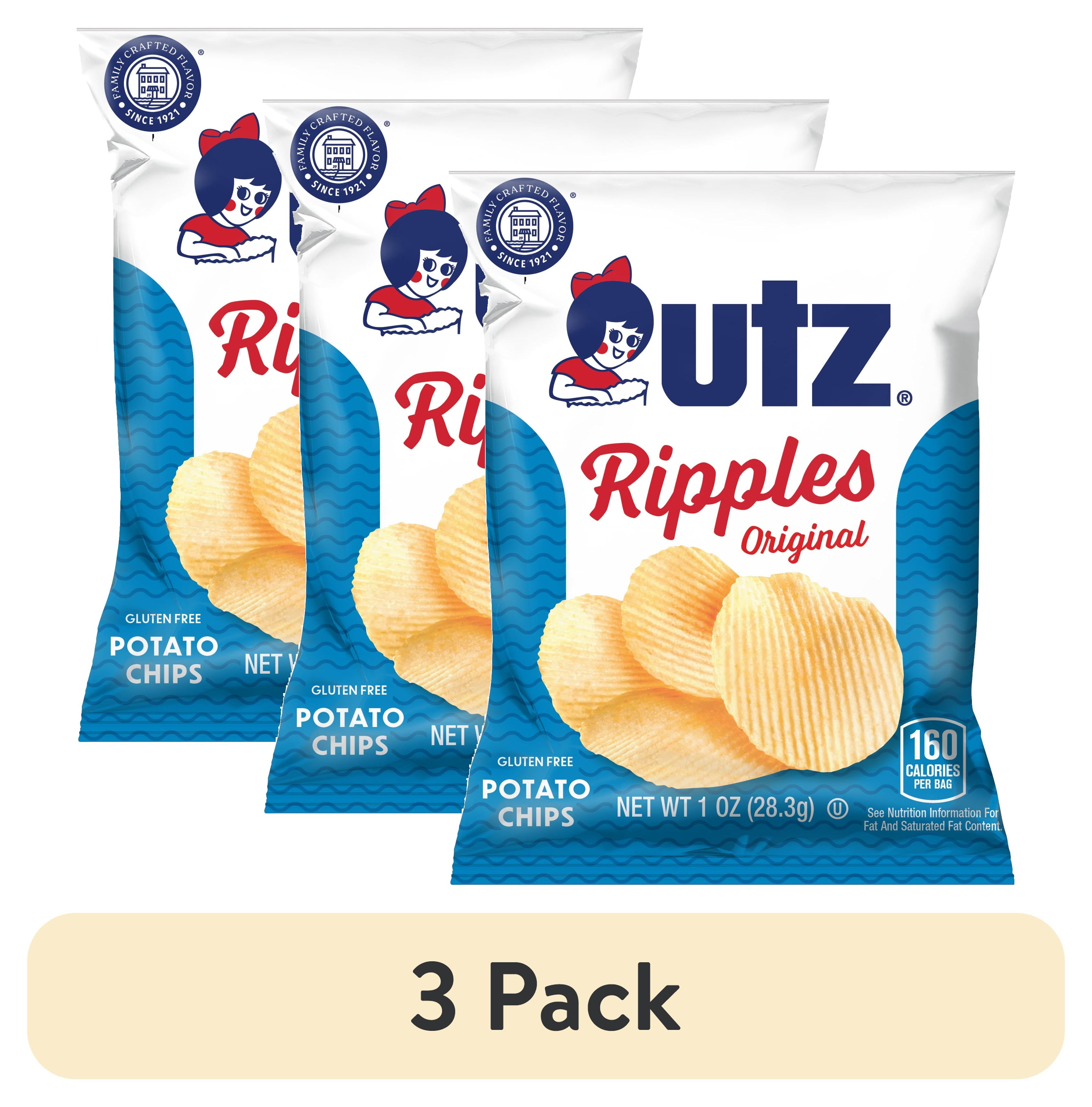 (3 pack) Utz Ripple Potato Chips, 60 Count, 1 oz - Walmart.com