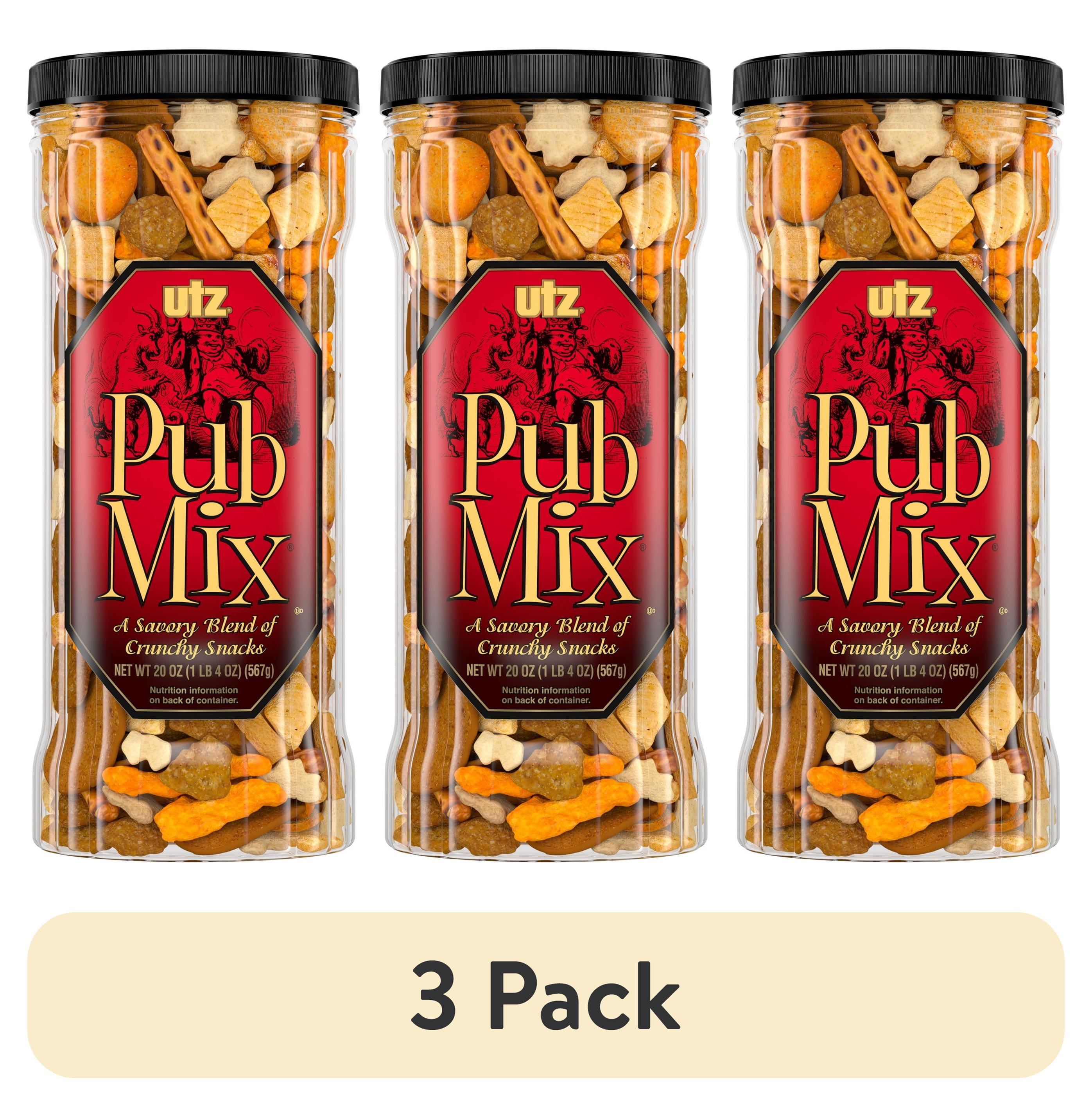 (3 pack) Utz Pub Mix, 20 oz Barrel - Walmart.com