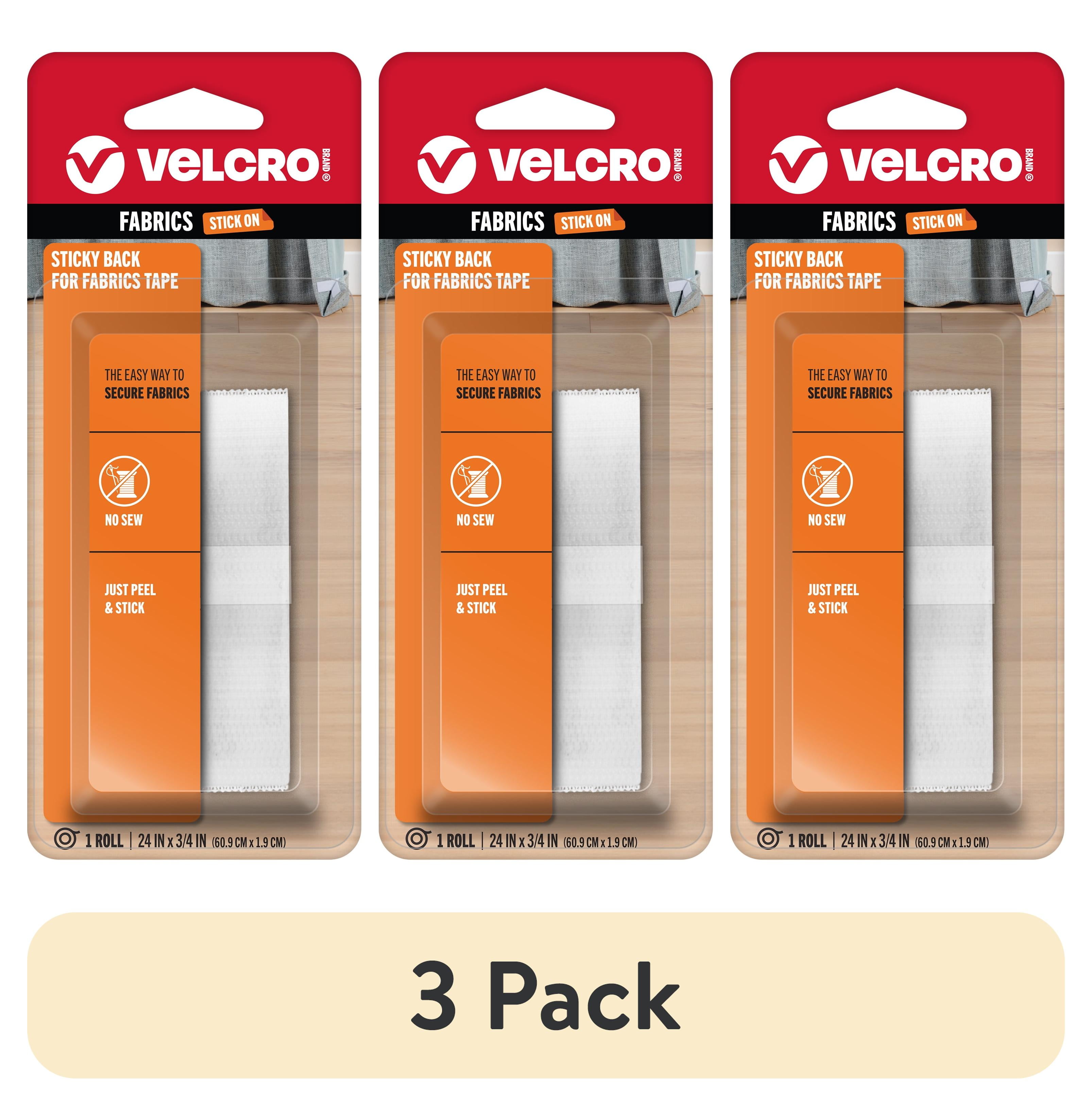 (3 pack) VELCRO Brand Sticky Back Hook & Loop Fasteners | Permanent ...