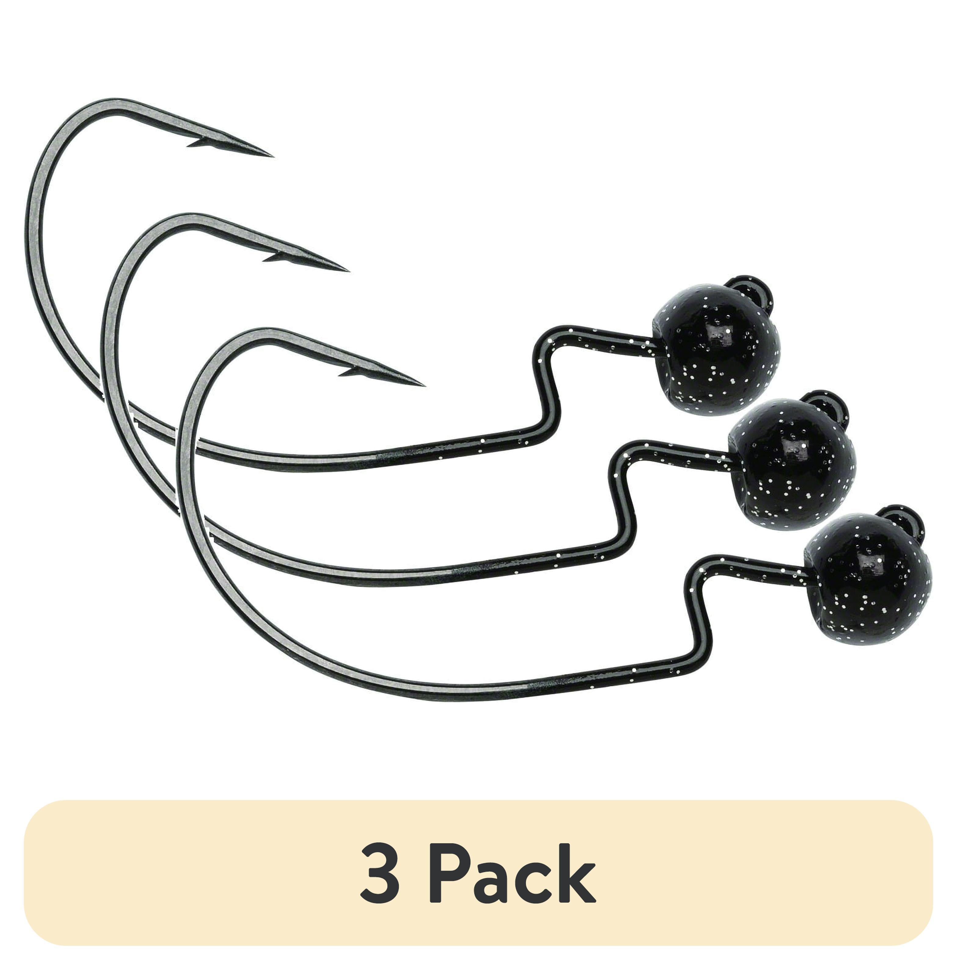 (3 pack) VMC RJ Rugby Wide Gap 3/16oz Jig Black 3/0 Hook 4pcs - Walmart.com