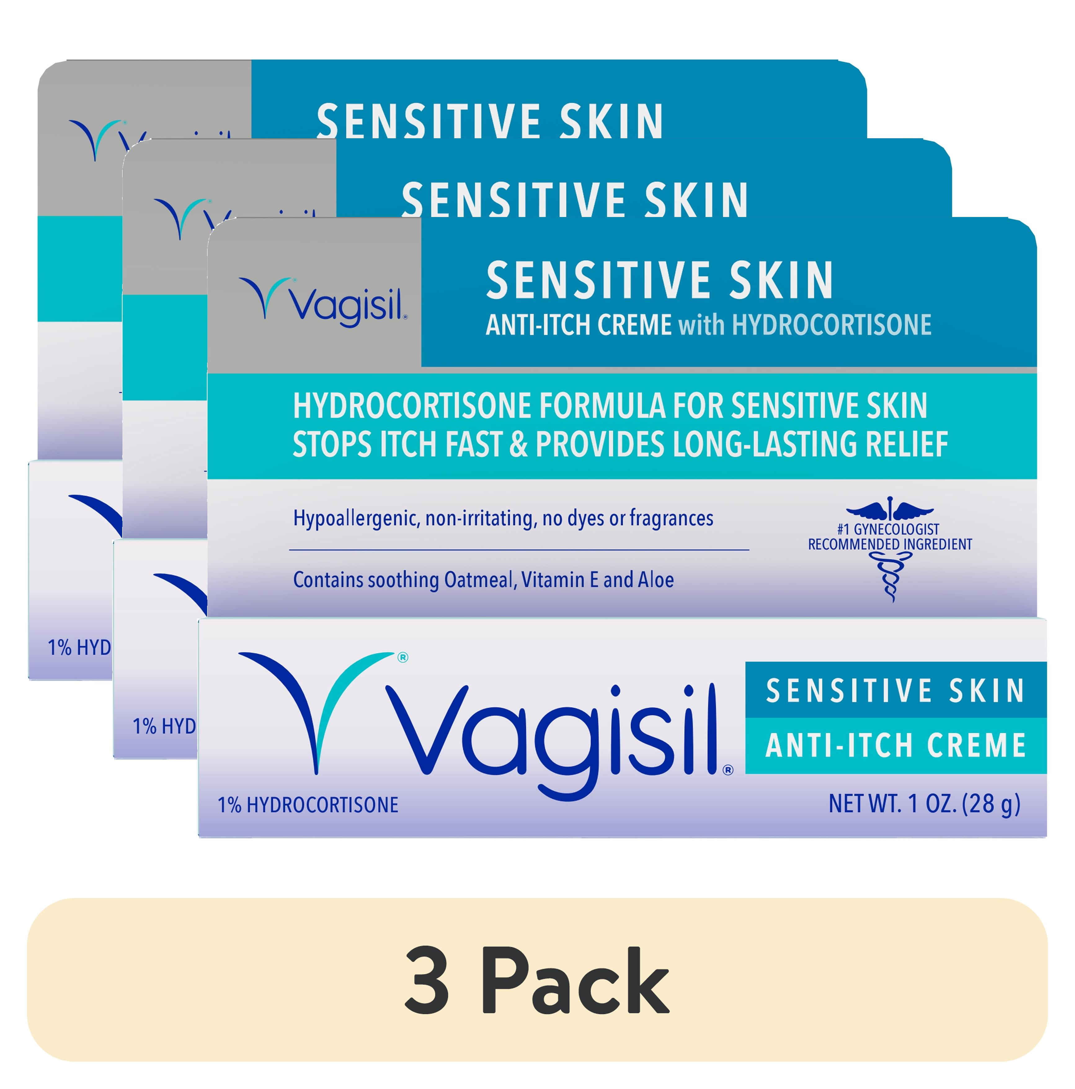 (3 pack) Vagisil Sensitive Skin Anti-Itch Cream for Women, with ...