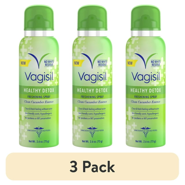 (3 pack) Vagisil Healthy Detox Freshening Intimate Dry Wash Spray, 2.6 oz - Walmart.com