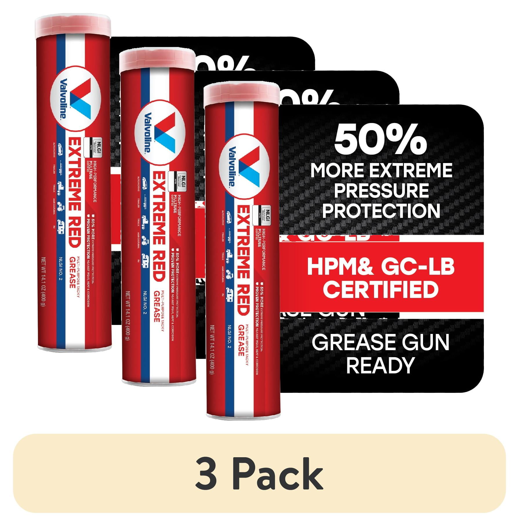 (3 pack) Valvoline Extreme Red #2 Multi-Purpose Grease 14.1 oz ...