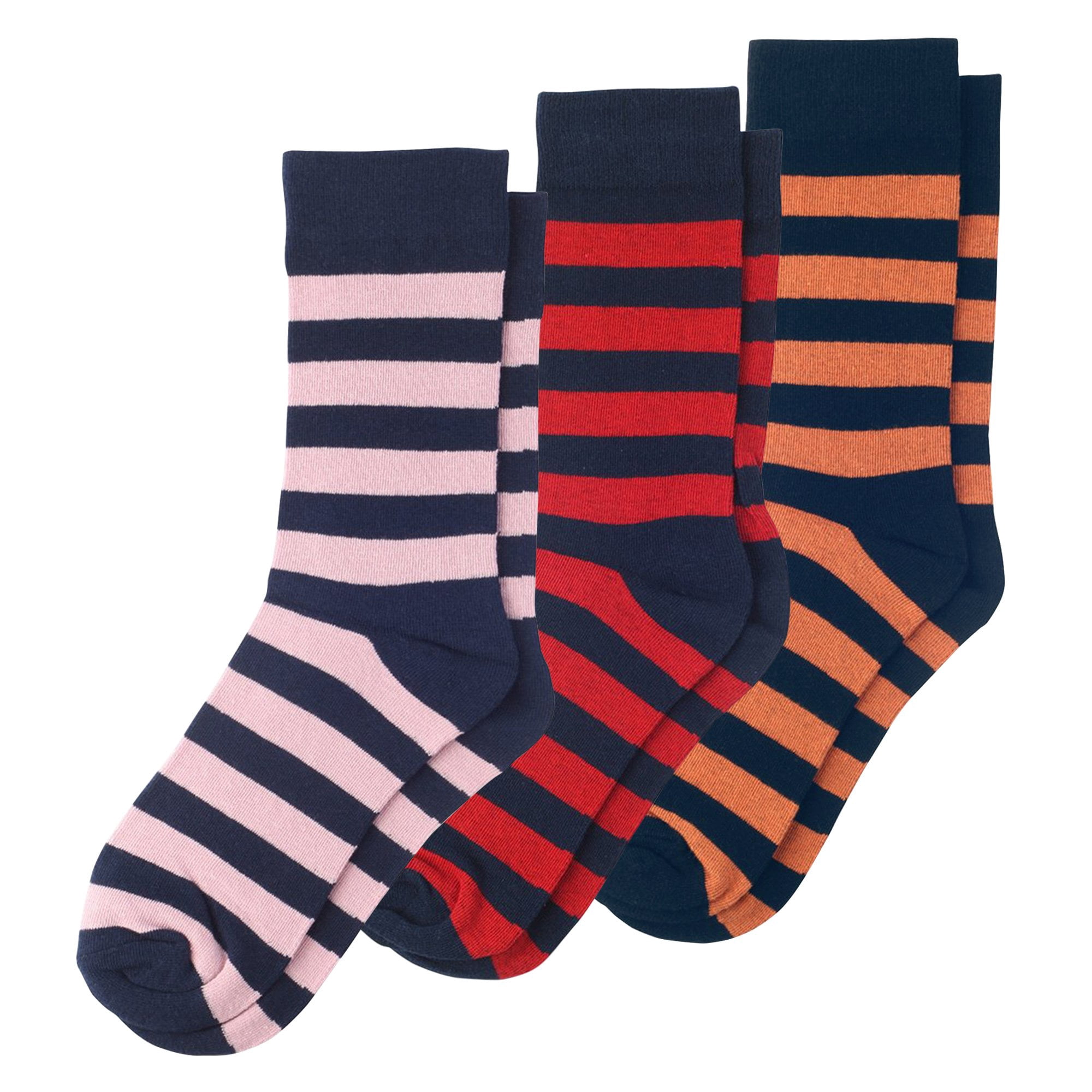 3-pack Variety Jacob Alexander Men's College Stripe Crew Dress Socks ...