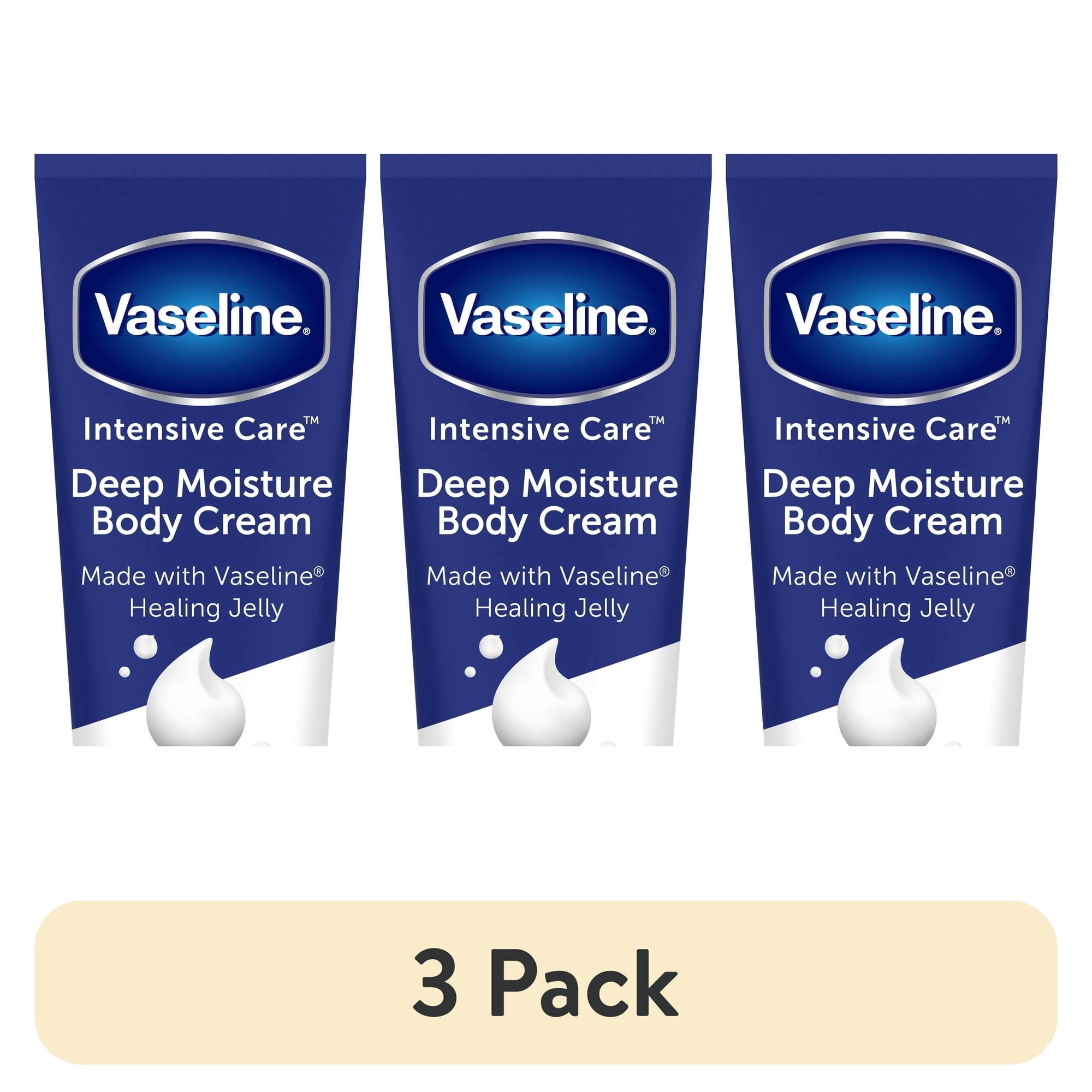 (3 pack) Vaseline Intensive Care Deep Moisture Women's Body Cream for ...